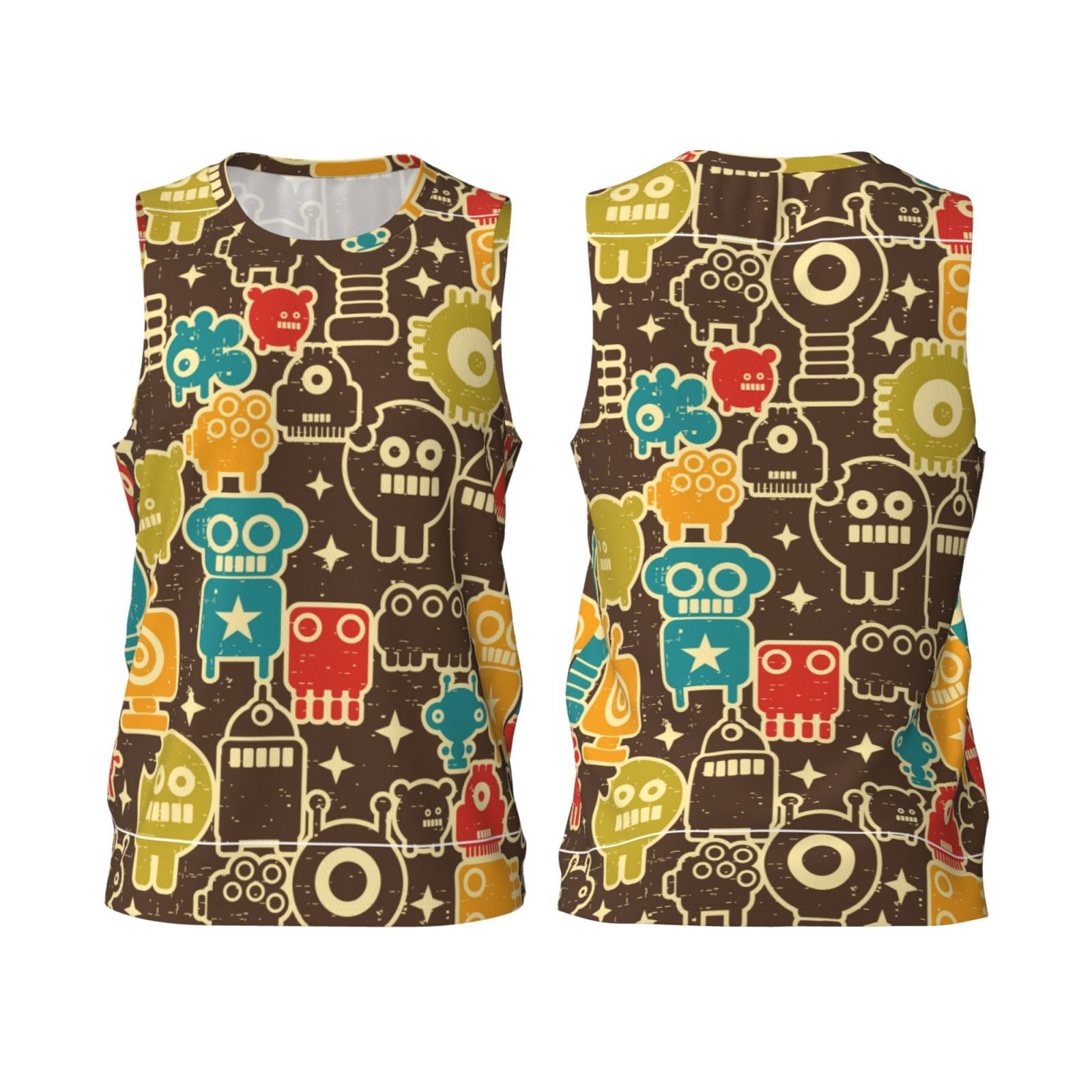 Wukai Robot and Monsters Men’s Basketball Jersey - Walmart.com