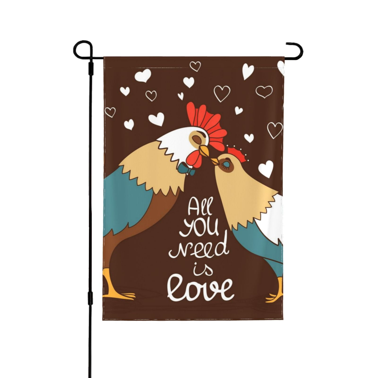 Wukai Rooster And Chicken Garden Flags Double Sided Welcome Garden Yard ...