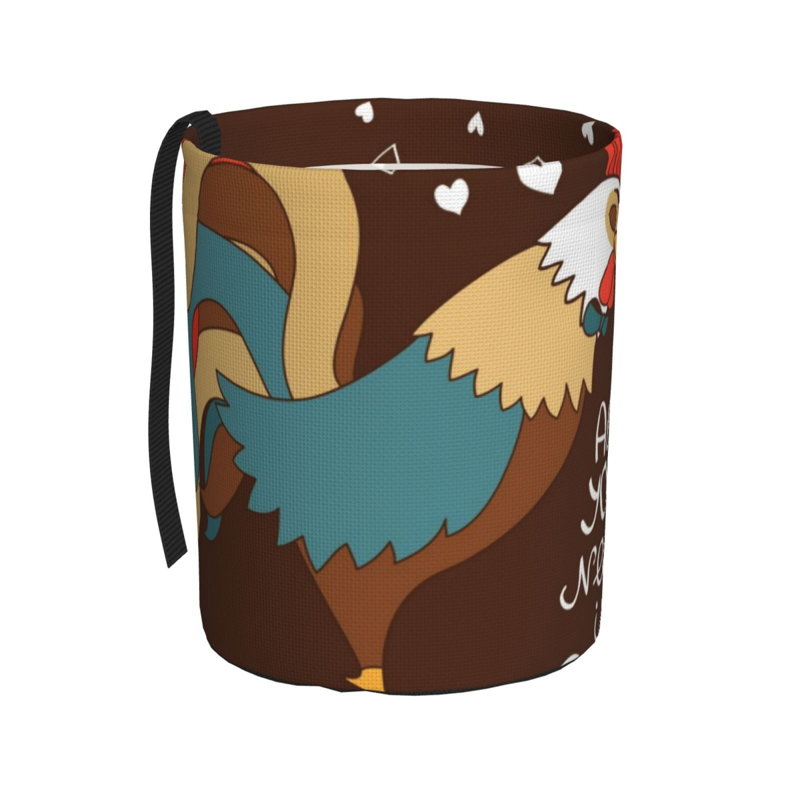 Wukai Rooster And Chicken Print Car Trash Can - Easy to Clean Hanging ...