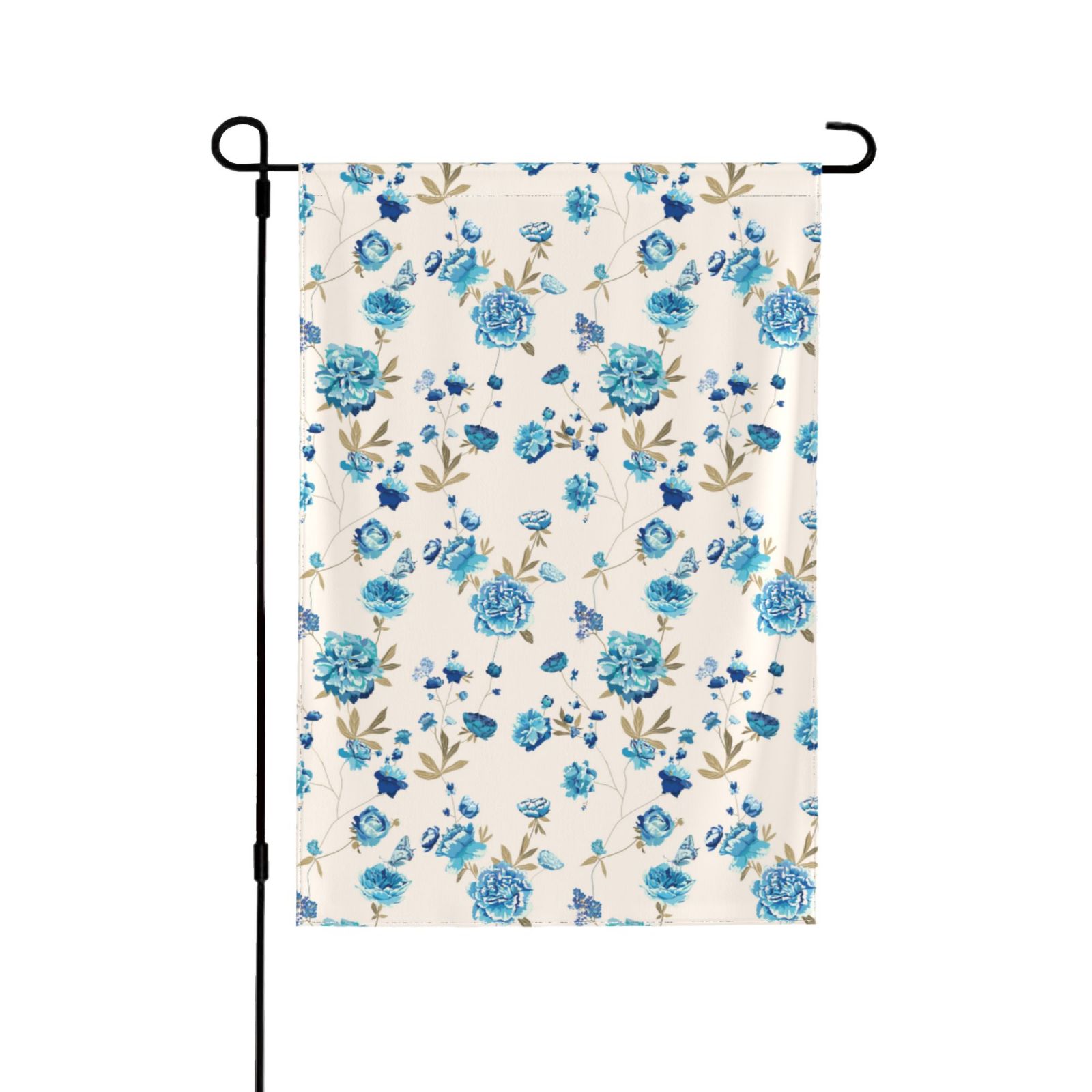 Wukai Rose Flowers Garden Flags Double Sided Welcome Garden Yard House ...