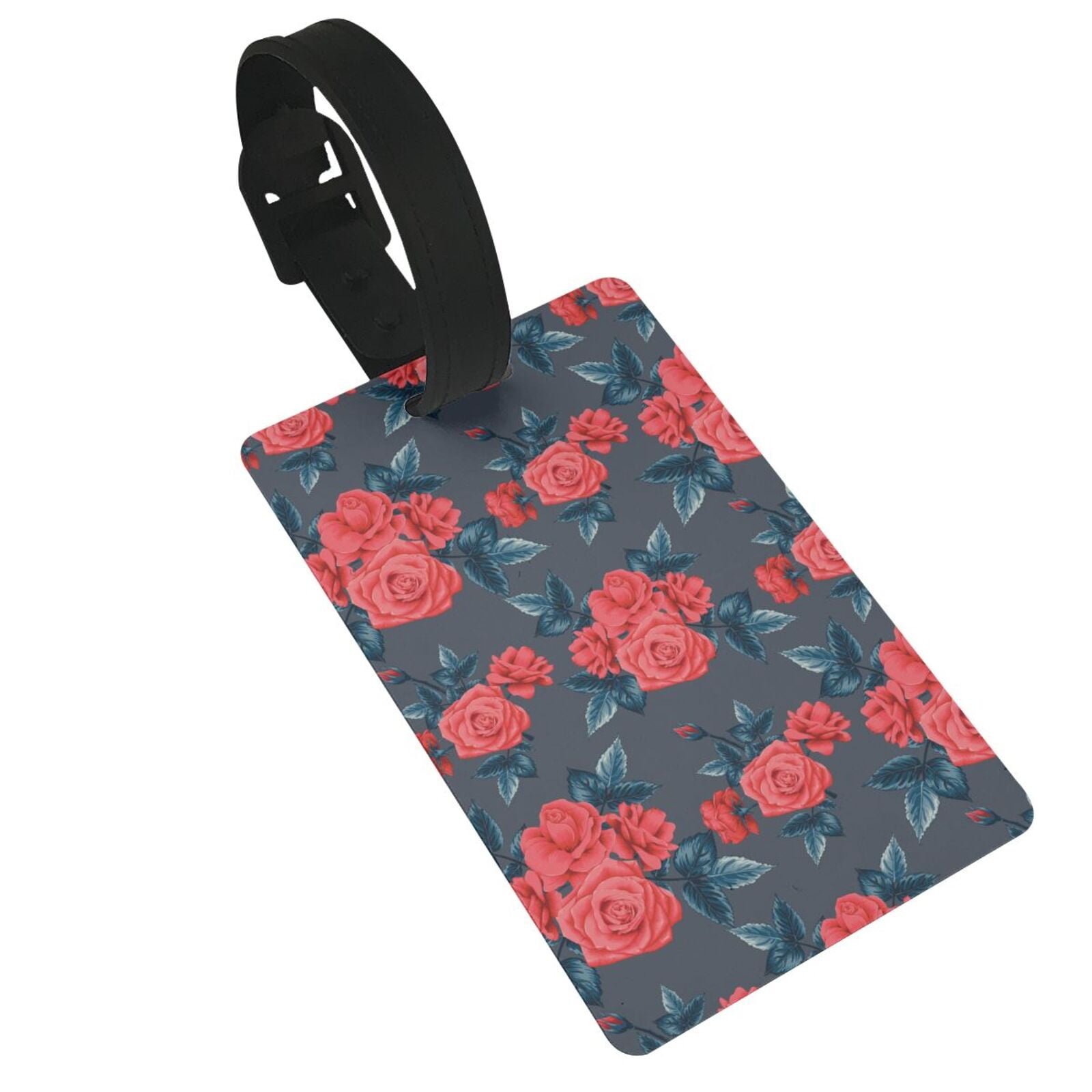 Wukai Rose Flowers Stylish and Durable Travel Luggage Tags: Waterproof ...