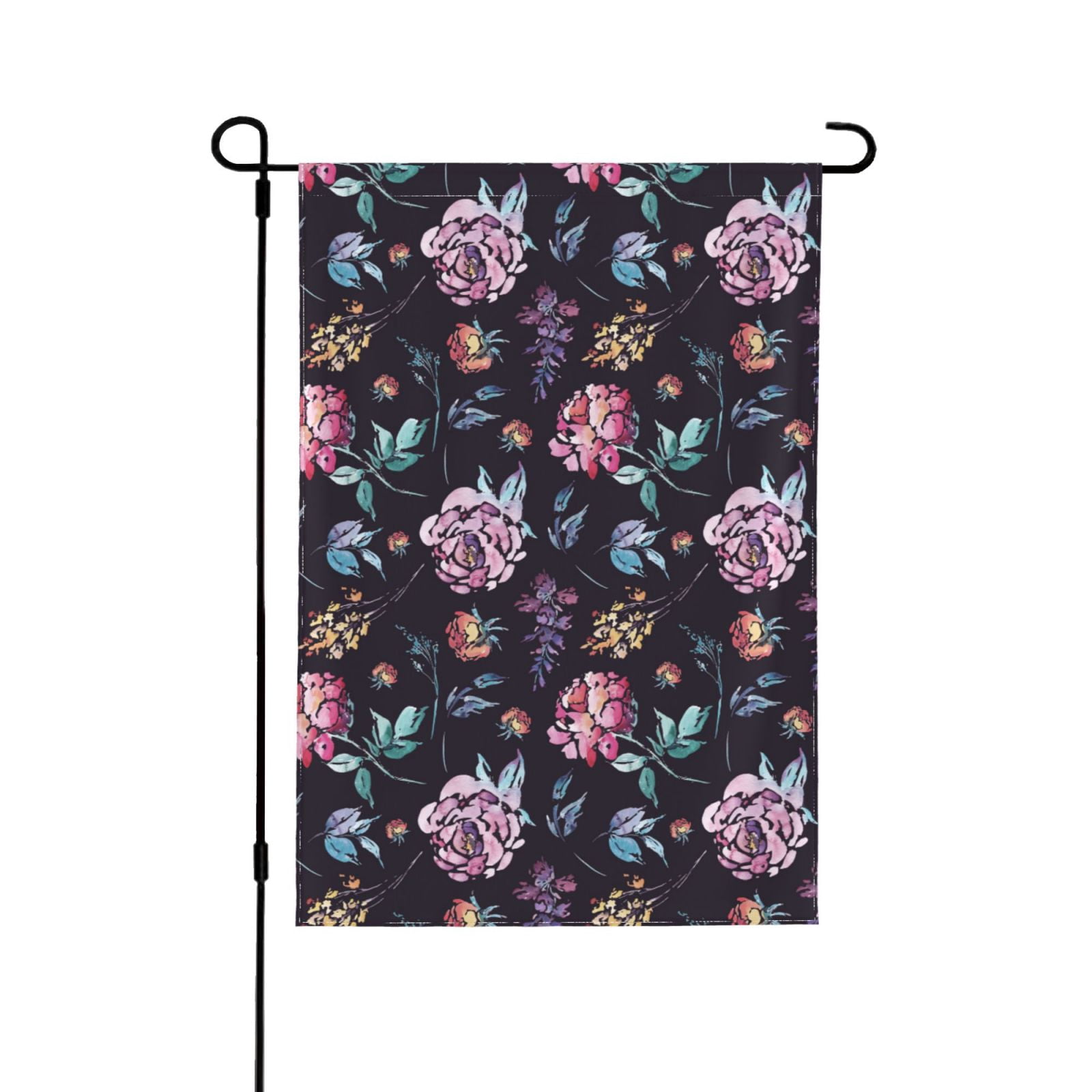 Wukai Roses Flowers Garden Flags Double Sided Welcome Garden Yard House ...