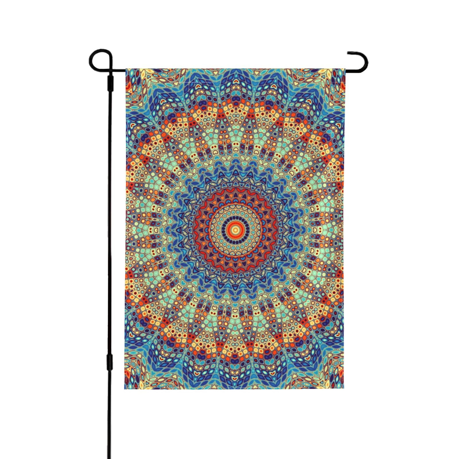 Wukai Round Mandala Garden Flags Double Sided Welcome Garden Yard House ...