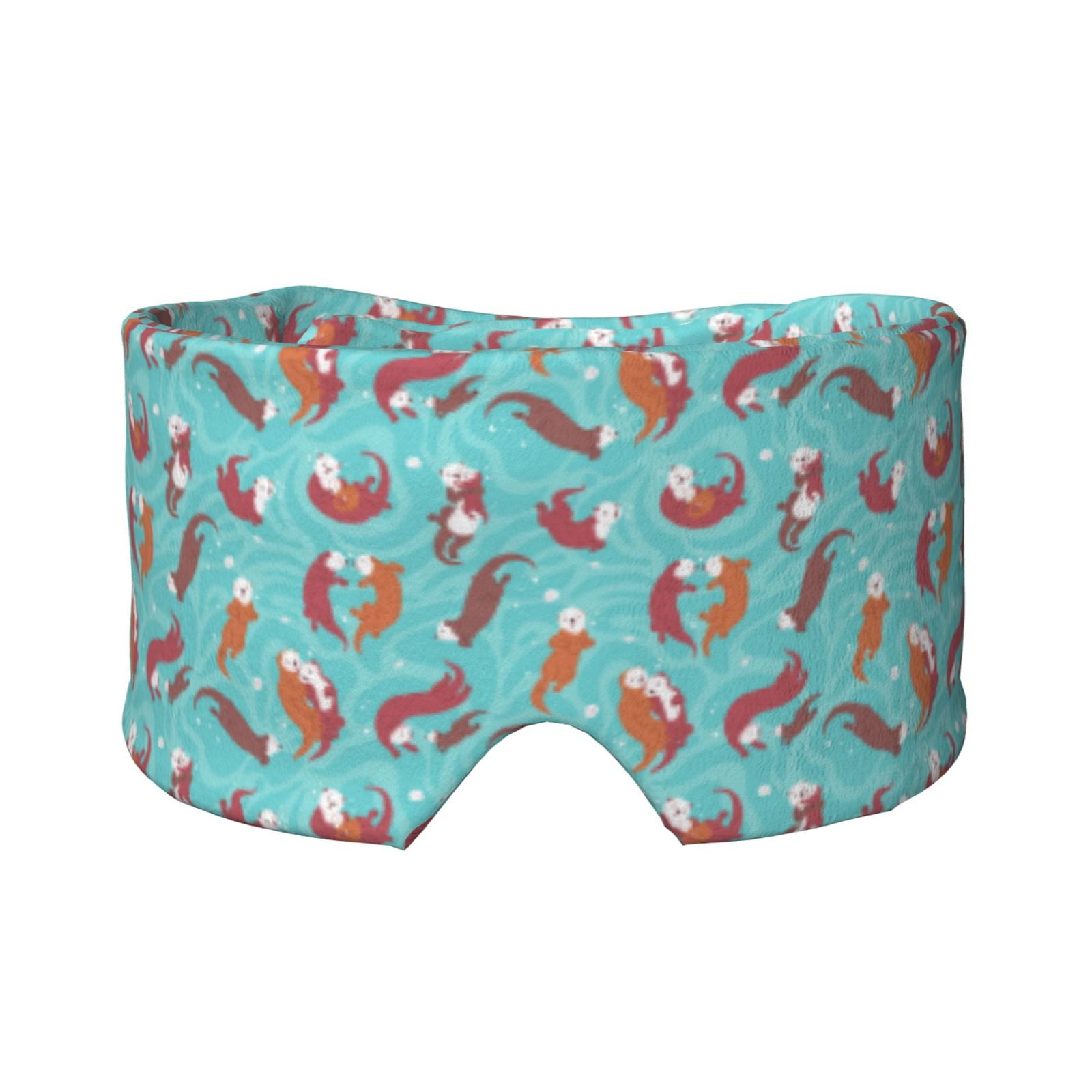 Wukai Sea Otters Family In Blue Water Print Sleep Mask - Eye Mask for ...