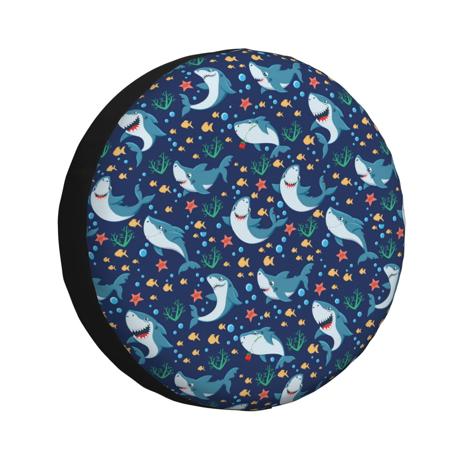Wukai Sea Sharks Print Spare Tire Cover for RV Trailer,Waterproof PVC ...