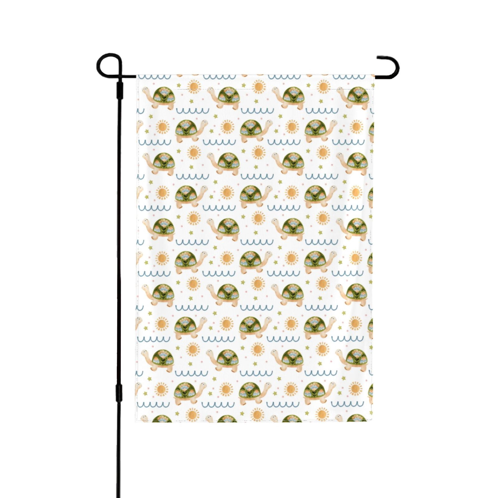 Wukai Sea Turtle Basking in the Sun Garden Flags Double Sided Welcome ...