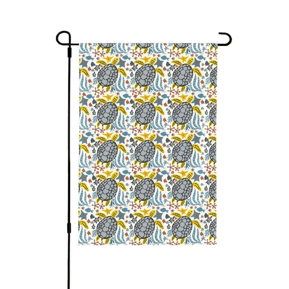 Wukai Sea Turtle Garden Flags Double Sided Welcome Garden Yard House ...