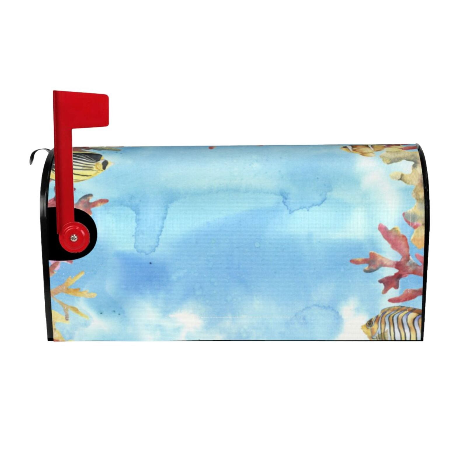 Wukai Sea and Fish Mailbox Covers for Garden Outdoor Decor,Waterproof ...