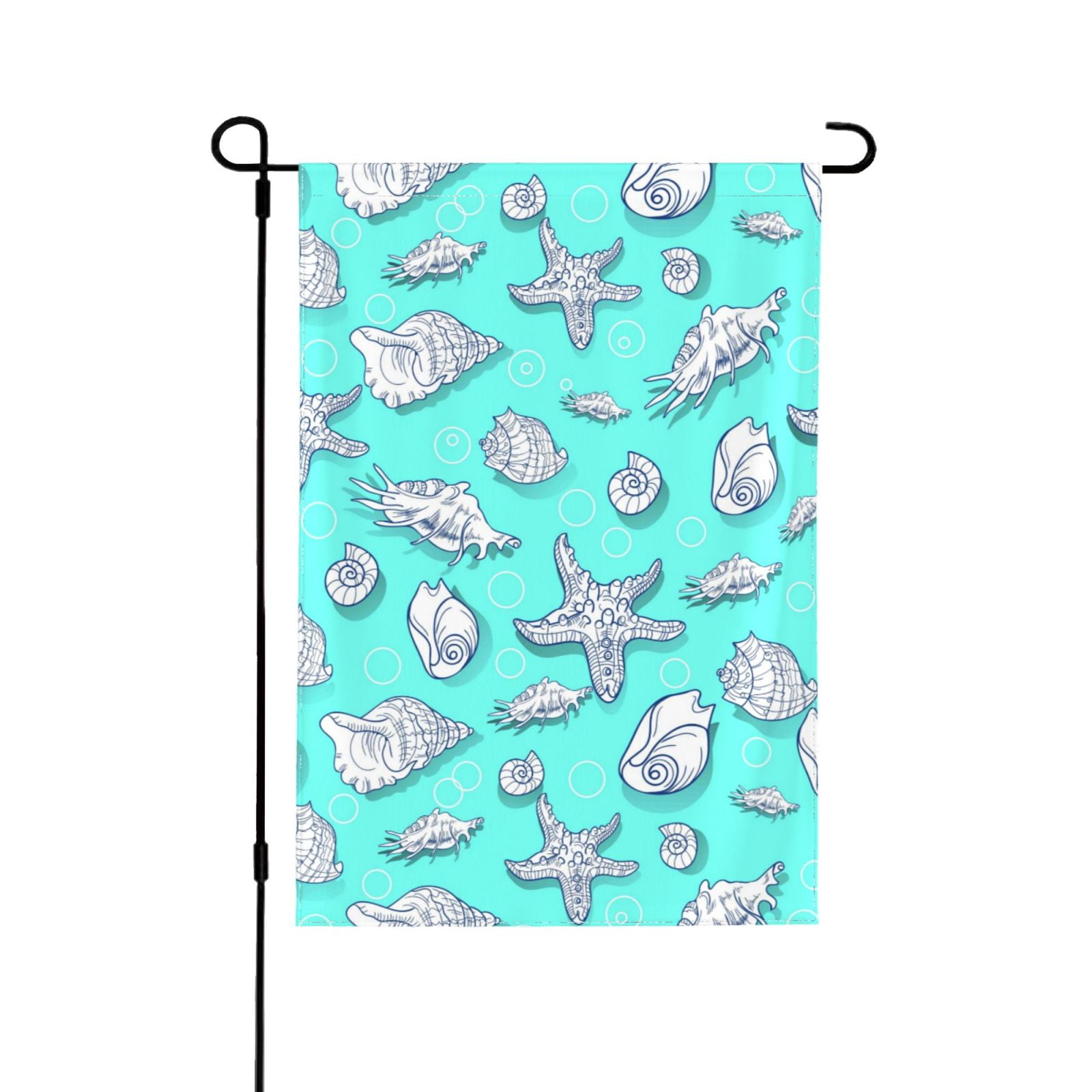 Wukai Seashell And Starfish Garden Flags Double Sided Welcome Garden ...