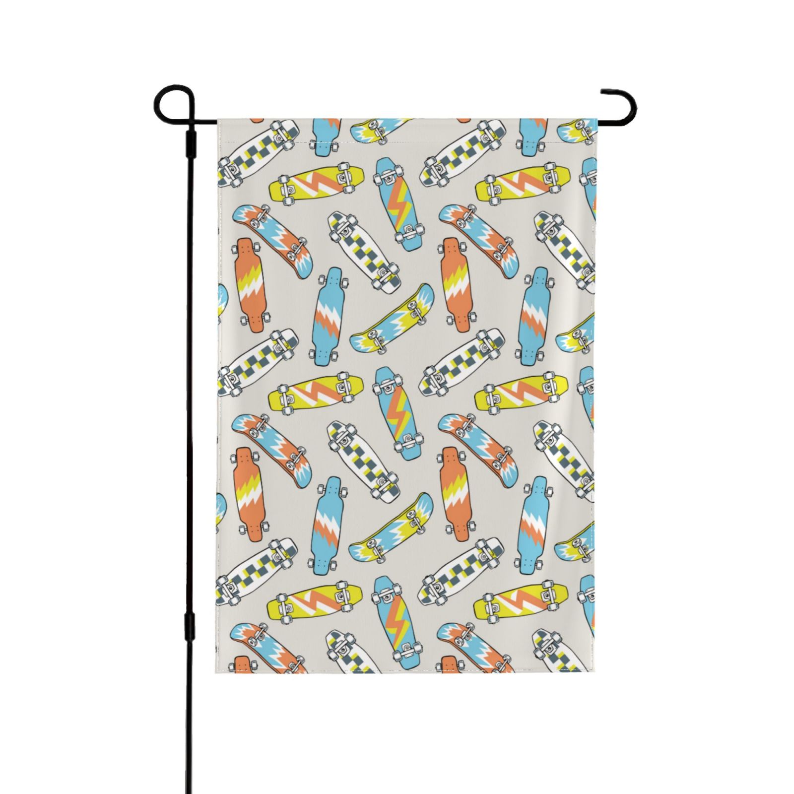 Wukai Skateboard Garden Flags Double Sided Welcome Garden Yard House ...