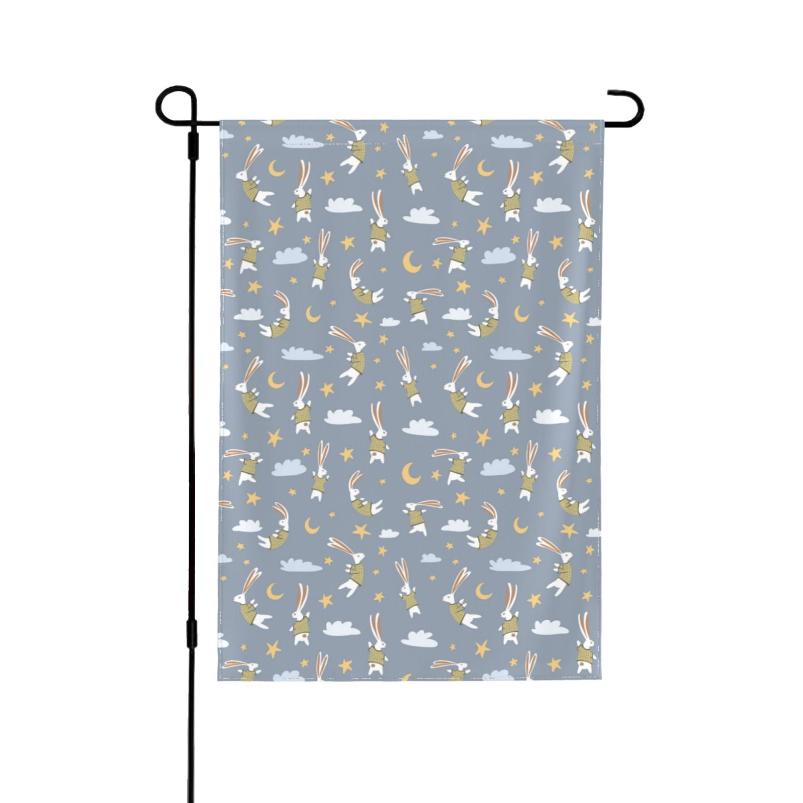 Wukai Sleep Rabbit Garden Flags Double Sided Welcome Garden Yard House ...