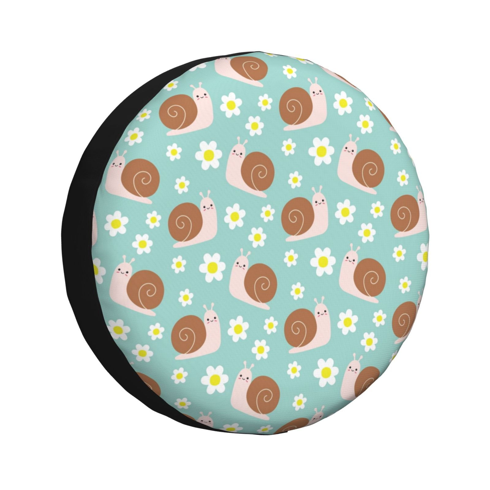 Wukai Snail And Flower Print Spare Tire Cover for RV Trailer,Waterproof ...