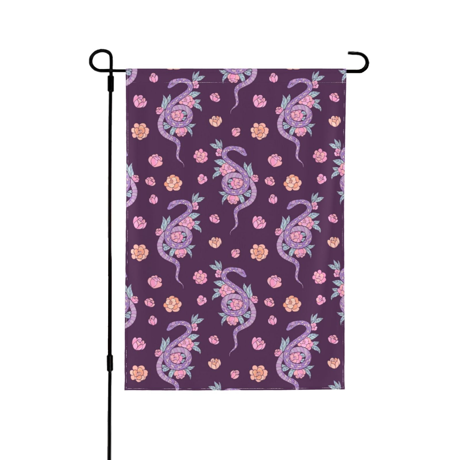 Wukai Snake And Flower Garden Flags Double Sided Welcome Garden Yard ...