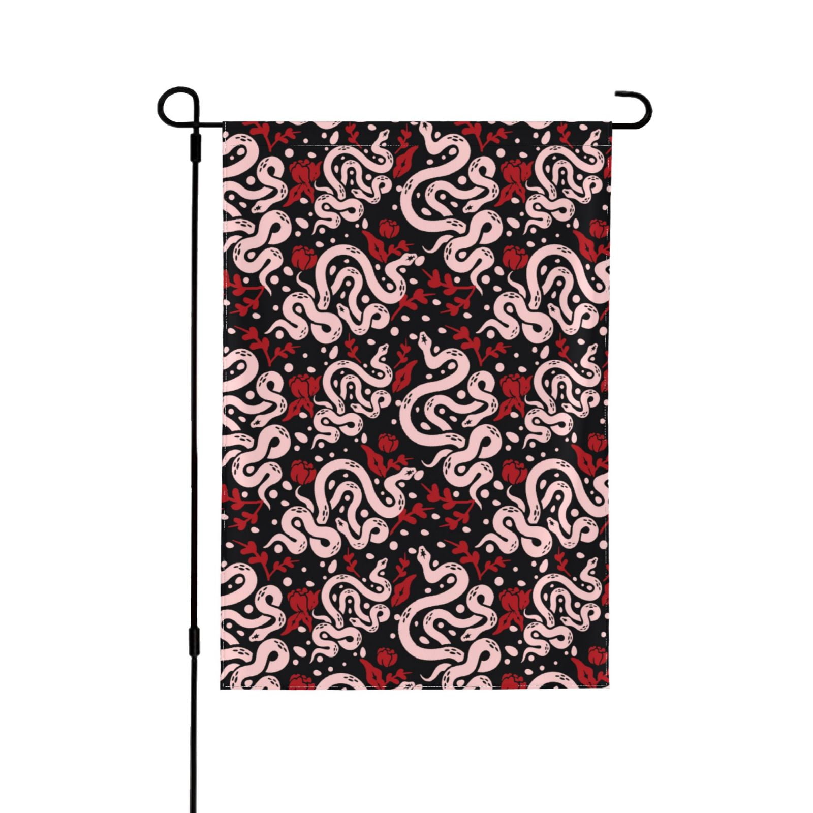 Wukai Snake And Rose Garden Flags Double Sided Welcome Garden Yard ...