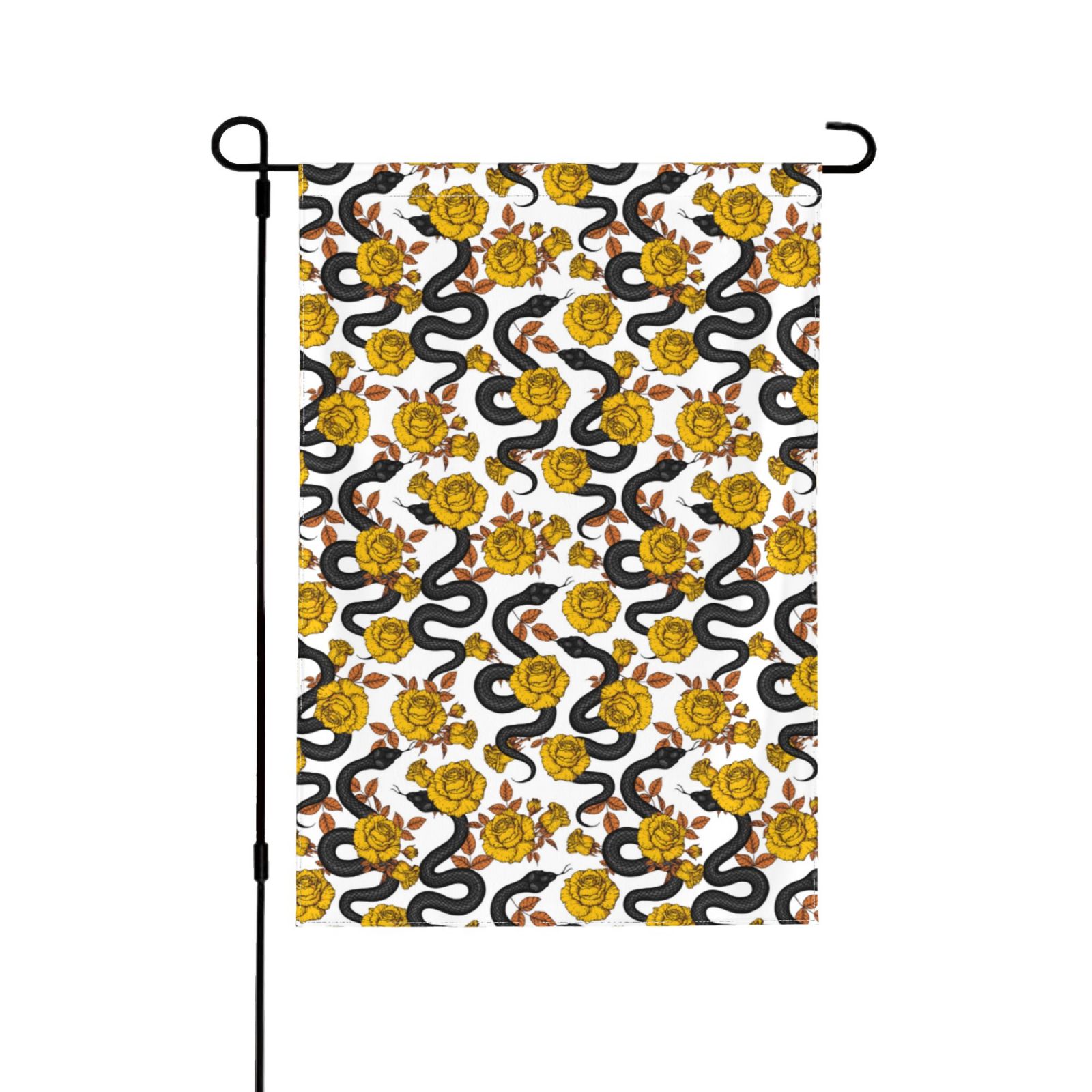 Wukai Snake And Rose Garden Flags Double Sided Welcome Garden Yard ...