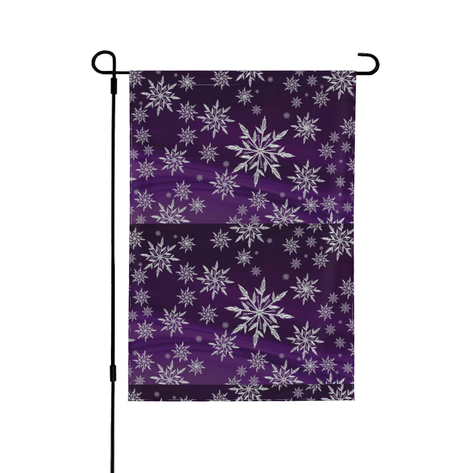 Wukai Snowflake Gradient Purple Garden Flags Double Sided Welcome ...
