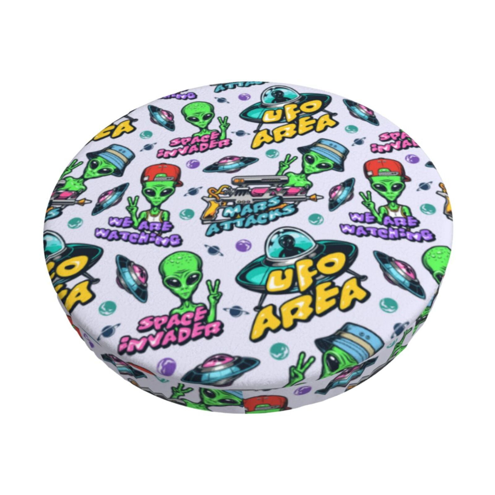 Wukai Space Monster Bar Chair Covers,Barstool Covers Round, Stretch ...