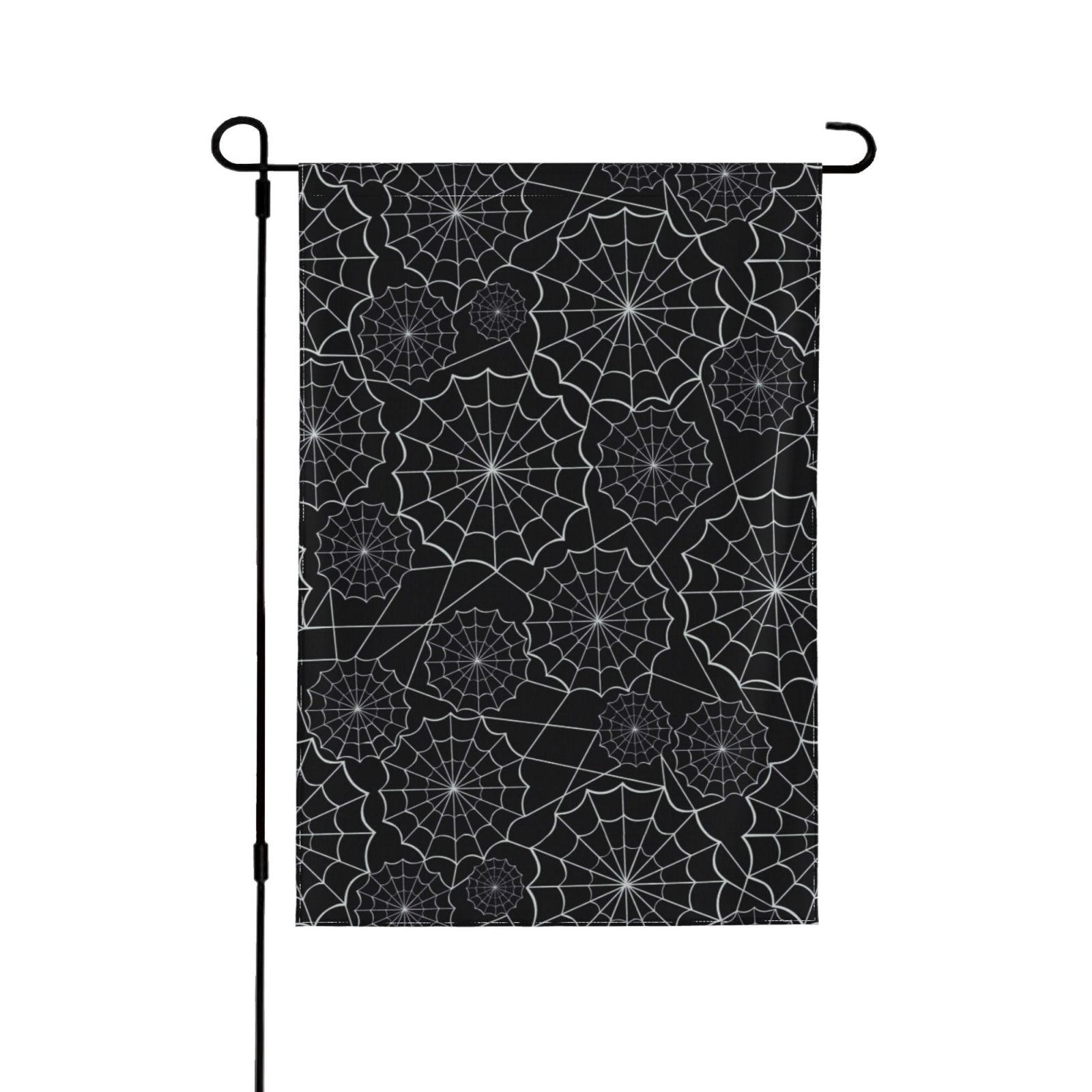 Wukai Spider Web Black Garden Flags Double Sided Welcome Garden Yard ...