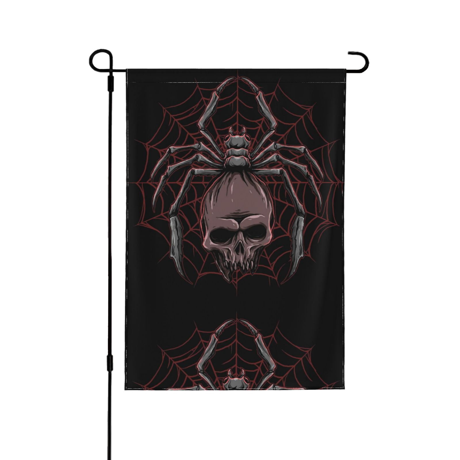 Wukai Spider with Skull Garden Flags Double Sided Welcome Garden Yard ...