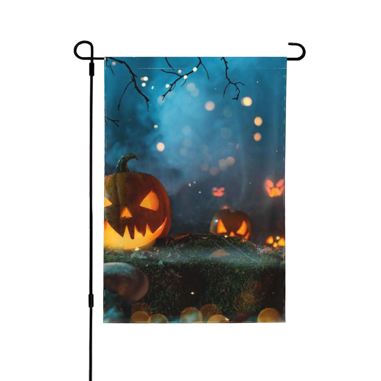 Wukai Spooky Halloween Garden Flags Double Sided Welcome Garden Yard ...