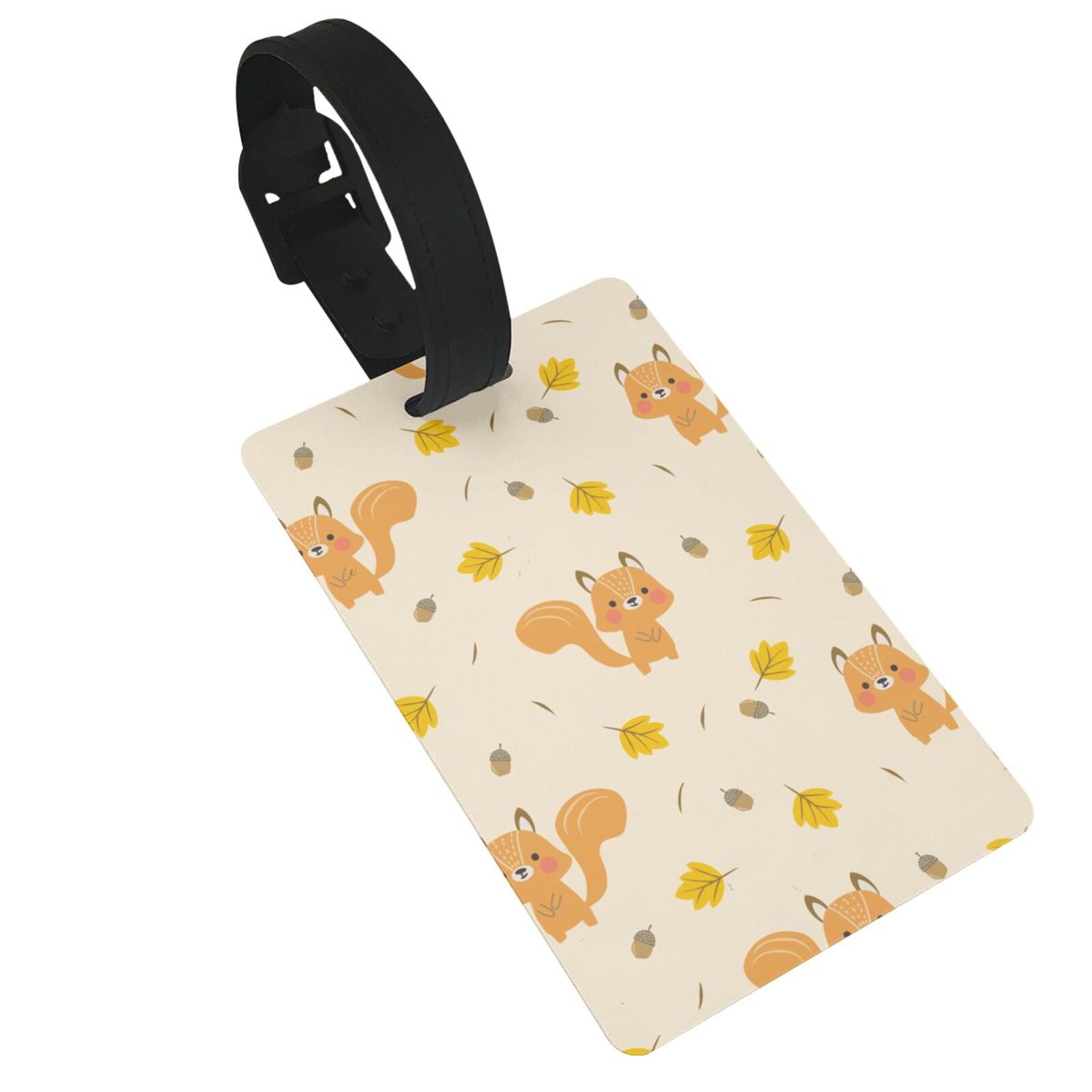 Wukai Squirrel And Leaves Stylish and Durable Travel Luggage Tags ...