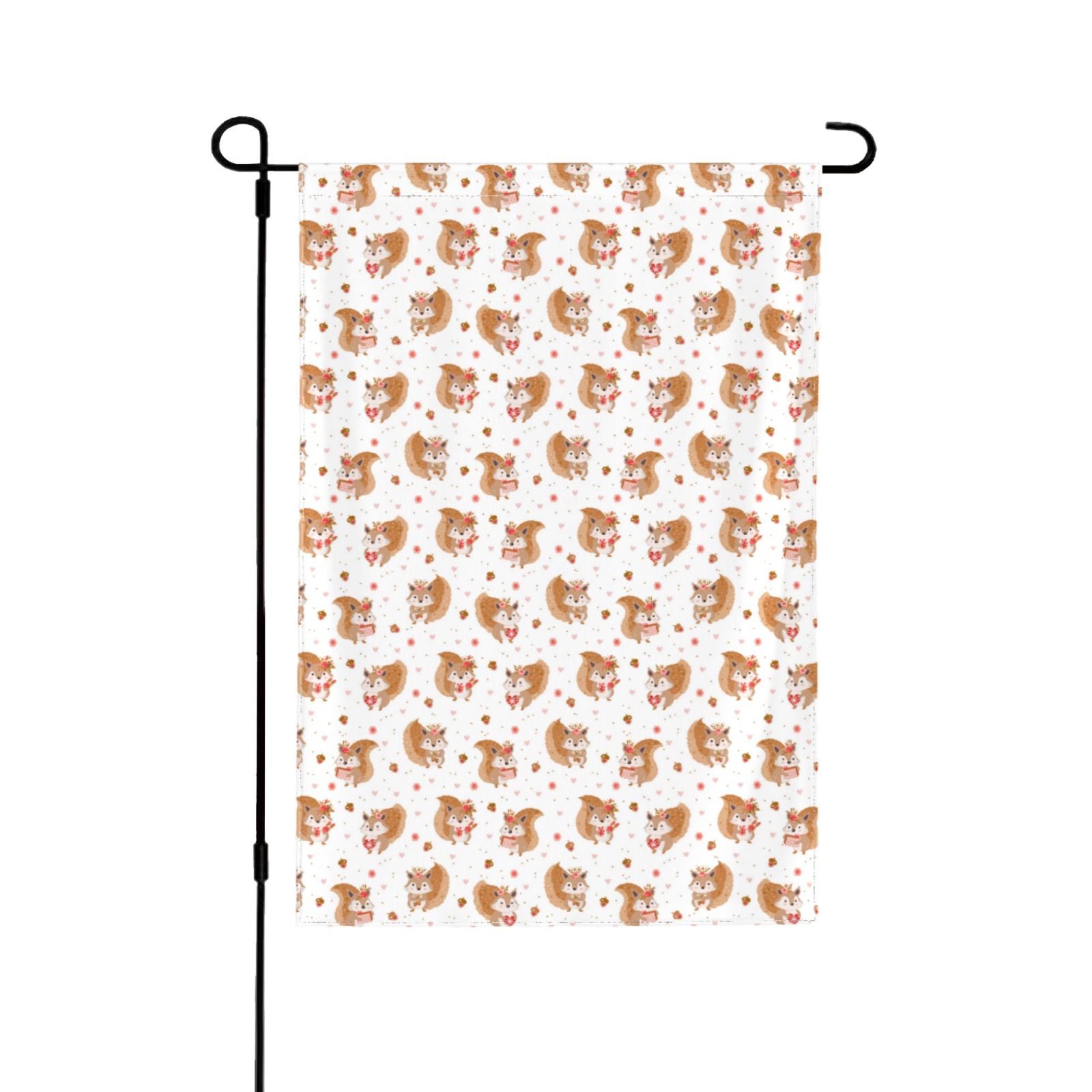 Wukai Squirrel And Rose Garden Flags Double Sided Welcome Garden Yard ...