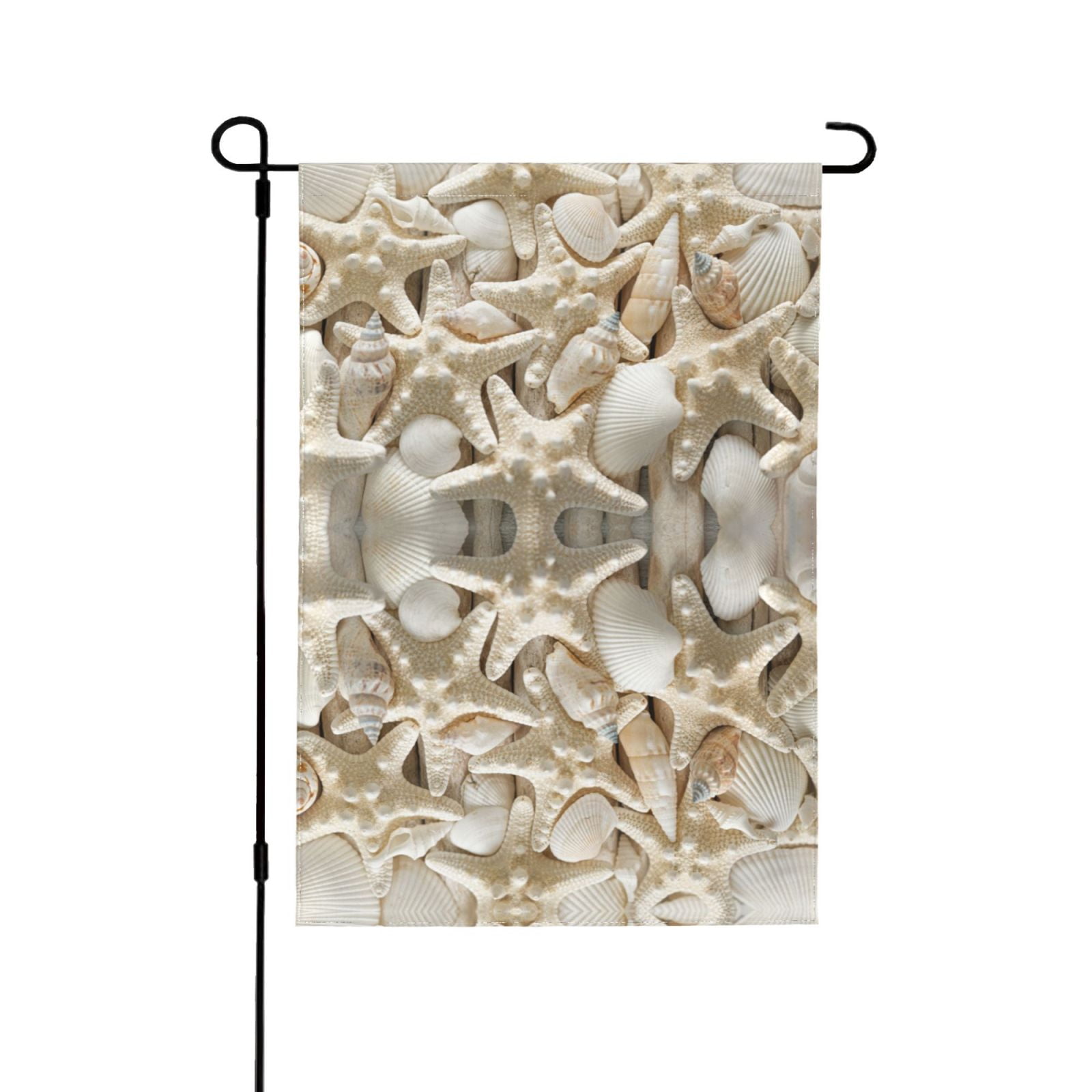 Wukai Starfish and Sea Shells Garden Flags Double Sided Welcome Garden ...