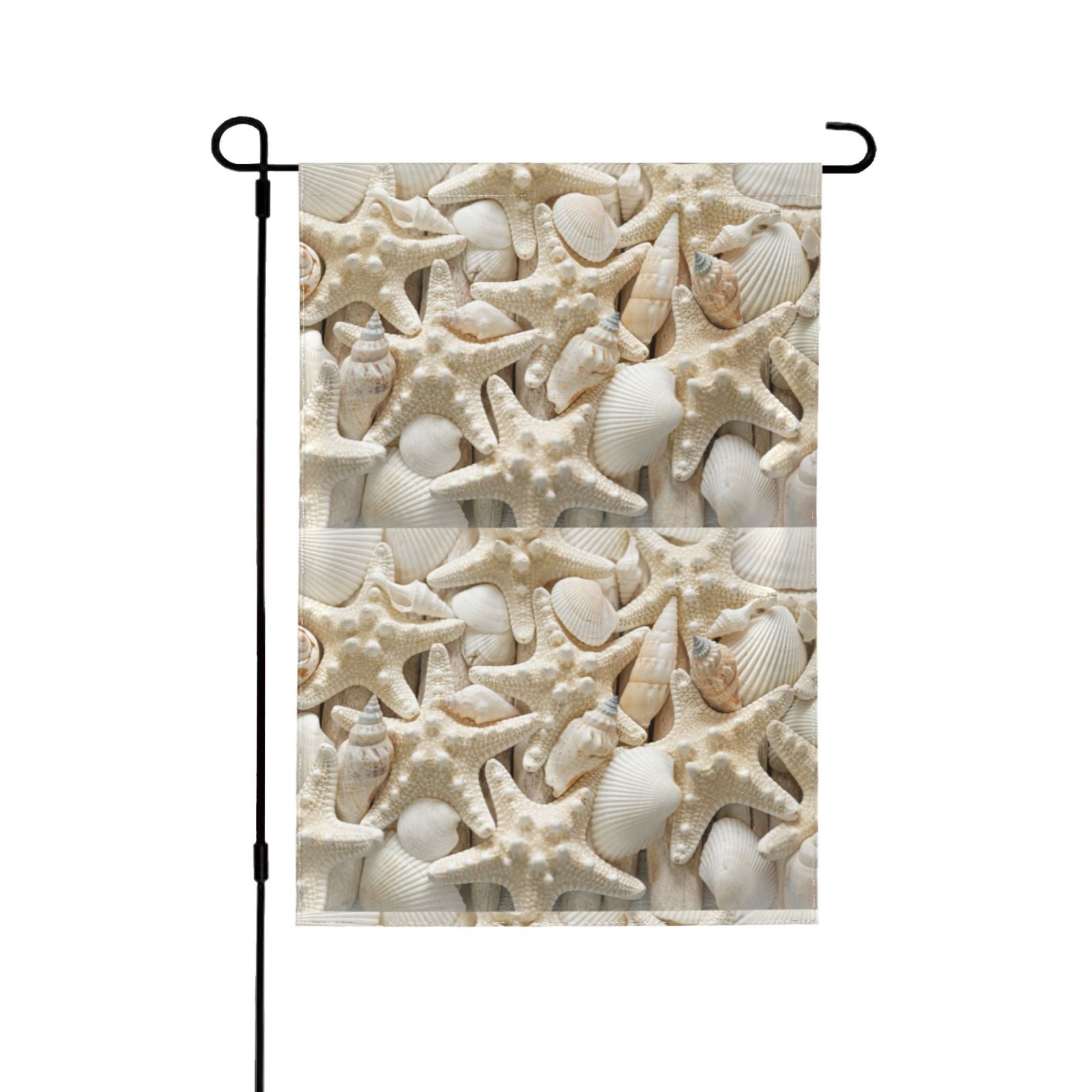 Wukai Starfish and Sea Shells Garden Flags Double Sided Welcome Garden ...