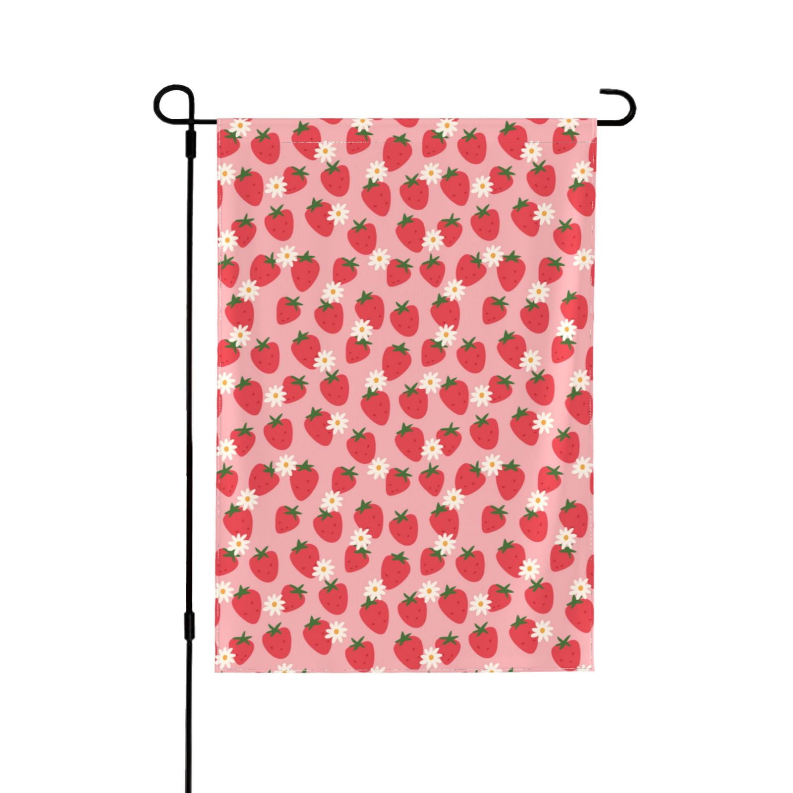Wukai Strawberry And Flowers Garden Flags Double Sided Welcome Garden ...