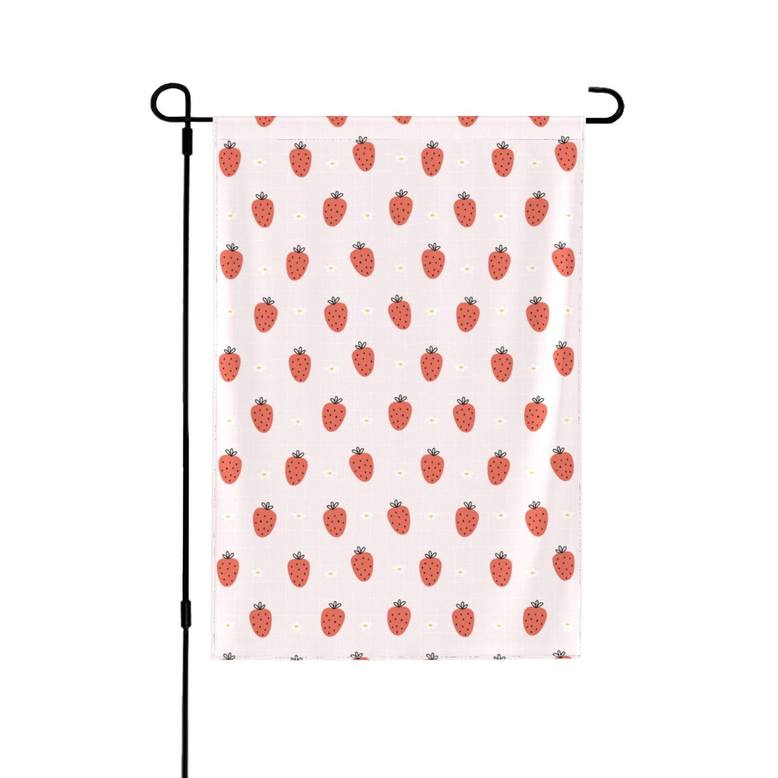 Wukai Strawberry Garden Flags Double Sided Welcome Garden Yard House ...