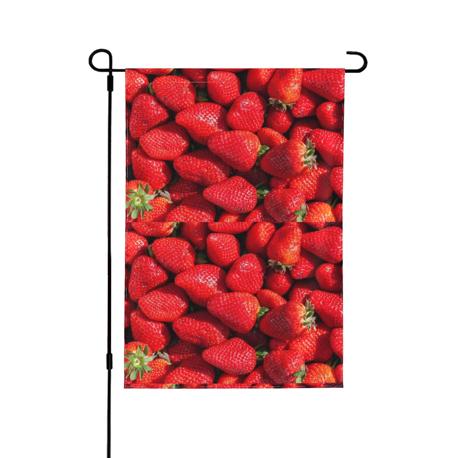 Wukai Strawberry Red Garden Flags Double Sided Welcome Garden Yard ...