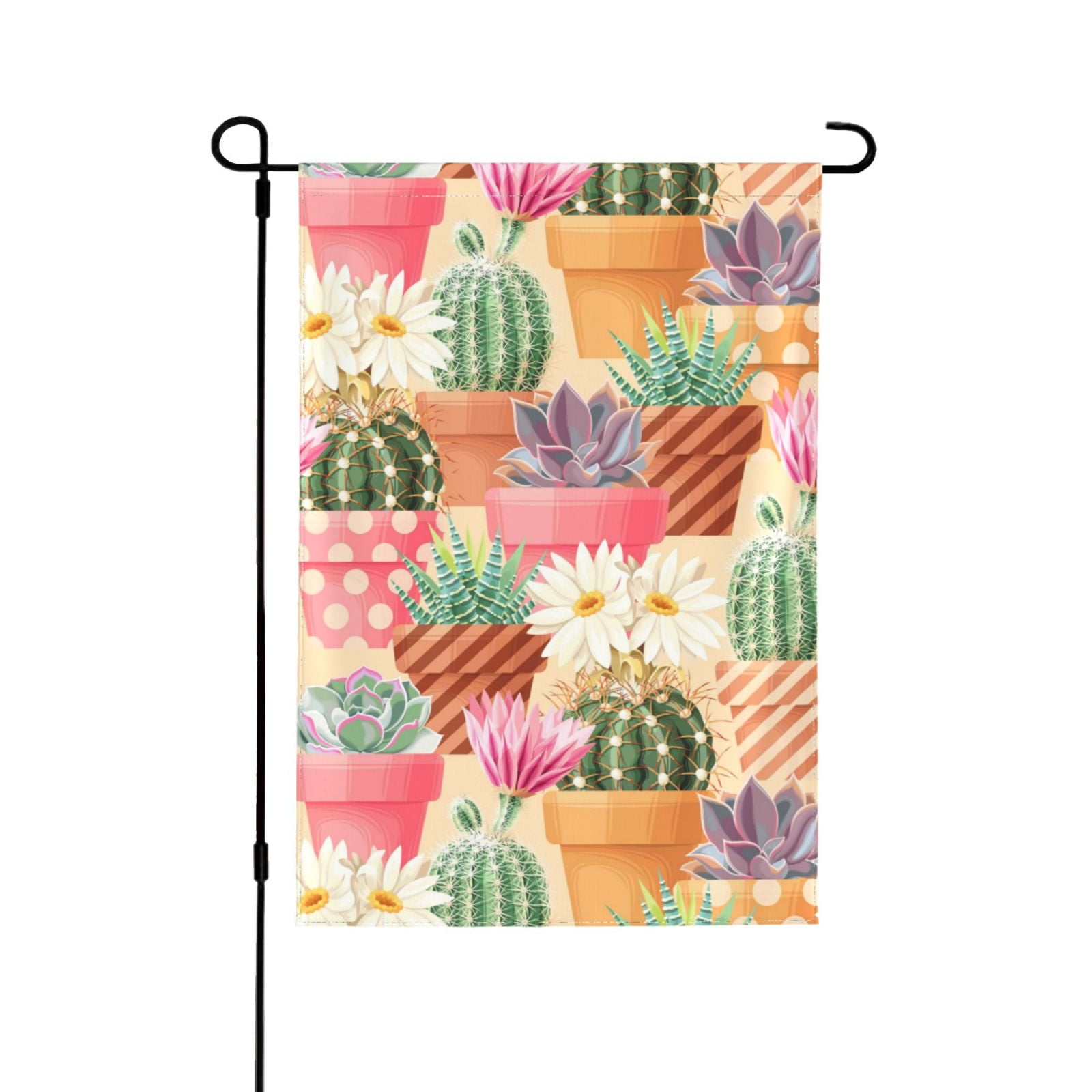 Wukai Succulent And Cactus Garden Flags Double Sided Welcome Garden ...