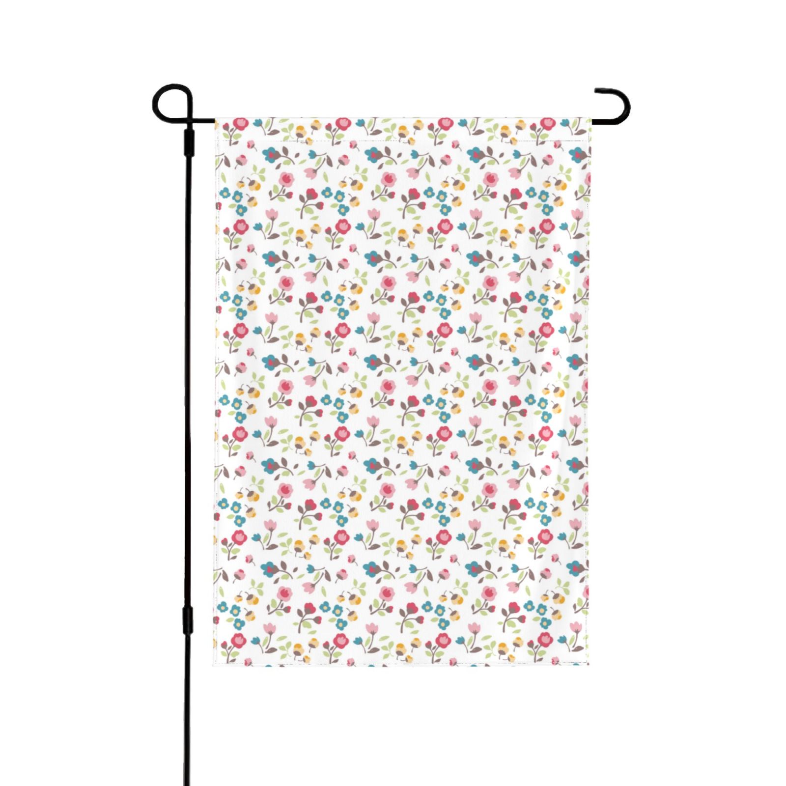 Wukai Summer Floral Garden Flags Double Sided Welcome Garden Yard House ...