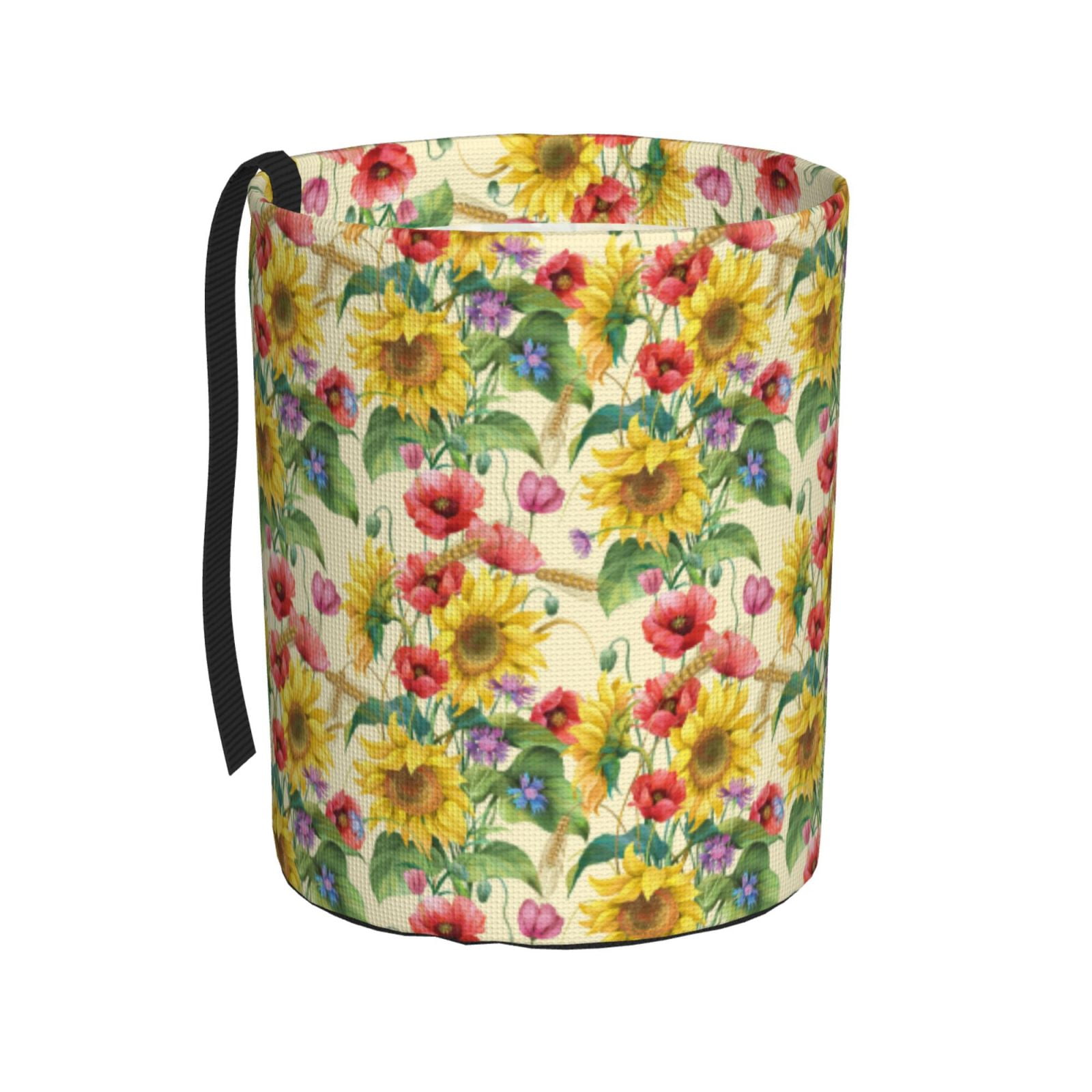 Wukai Sunflower Cornflower Poppy Print Car Trash Can - Easy to Clean ...