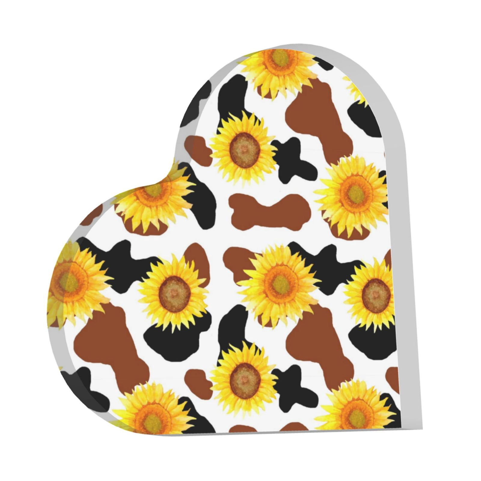 Wukai Sunflower Cow Print Elegant Acrylic Gift Decorations Perfect for ...