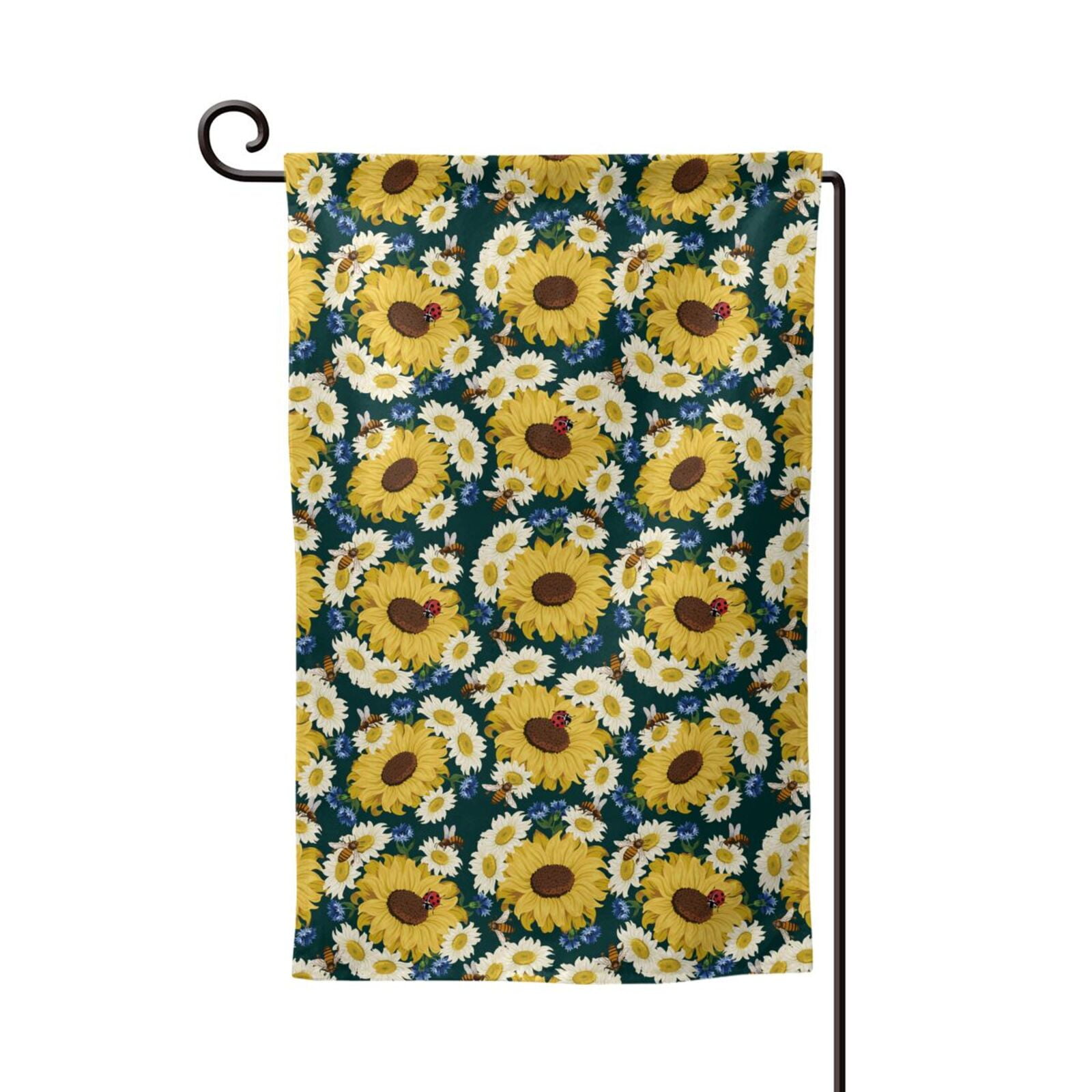Wukai Sunflowers Print Garden Flag 12.5x18 Inch Double Sided Sun ...