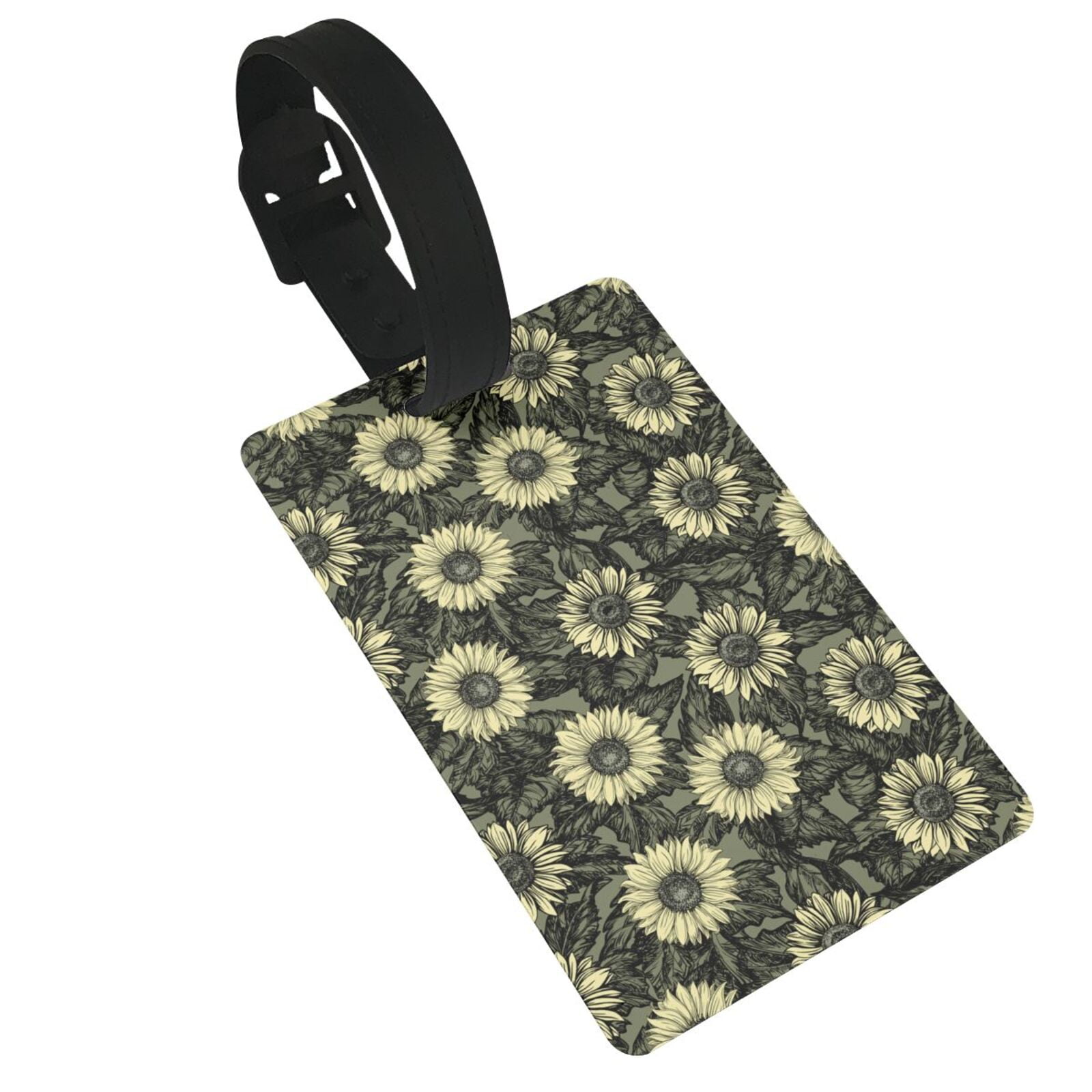 Wukai Sunflowers Stylish and Durable Travel Luggage Tags: Waterproof ...