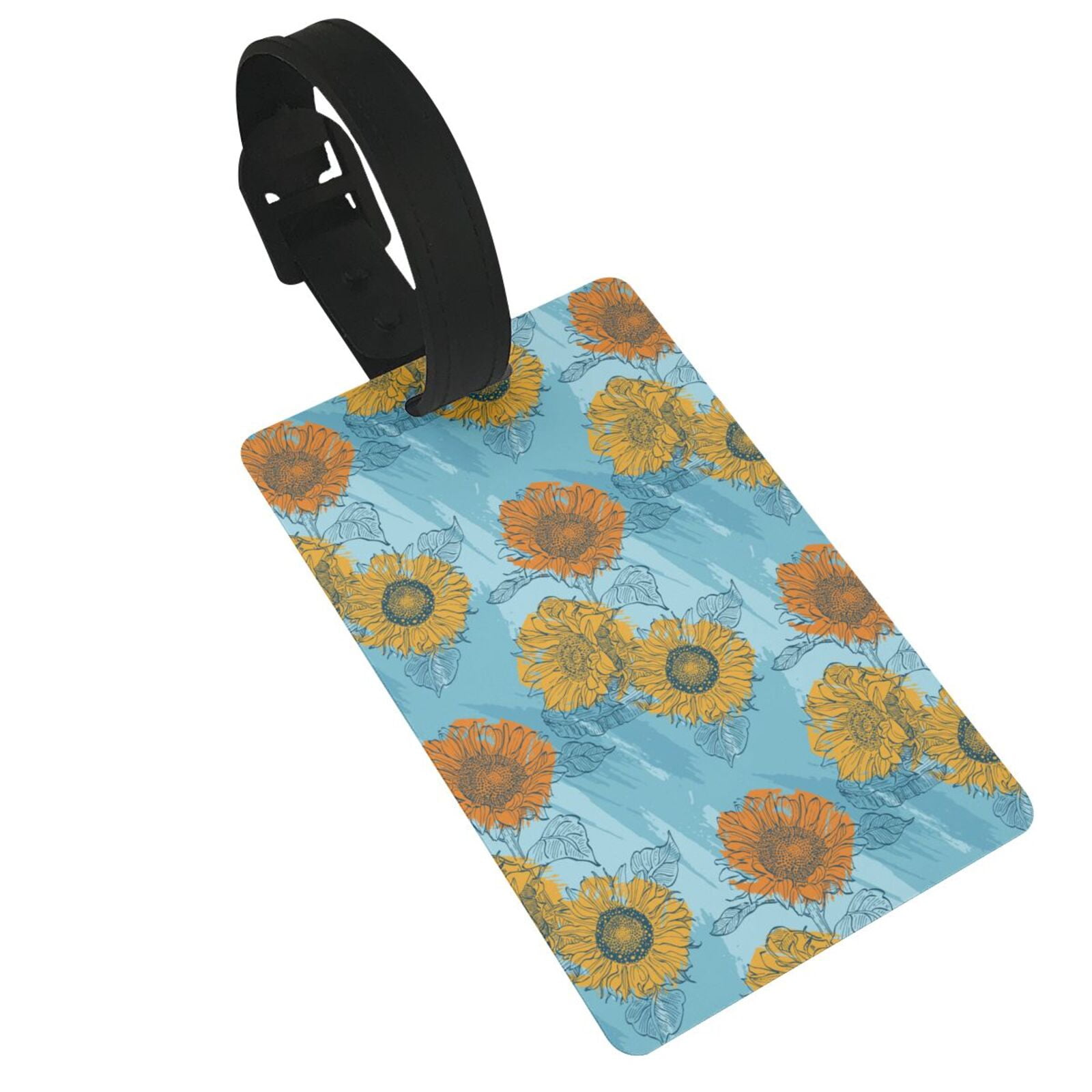 Wukai Sunflowers Stylish and Durable Travel Luggage Tags: Waterproof ...