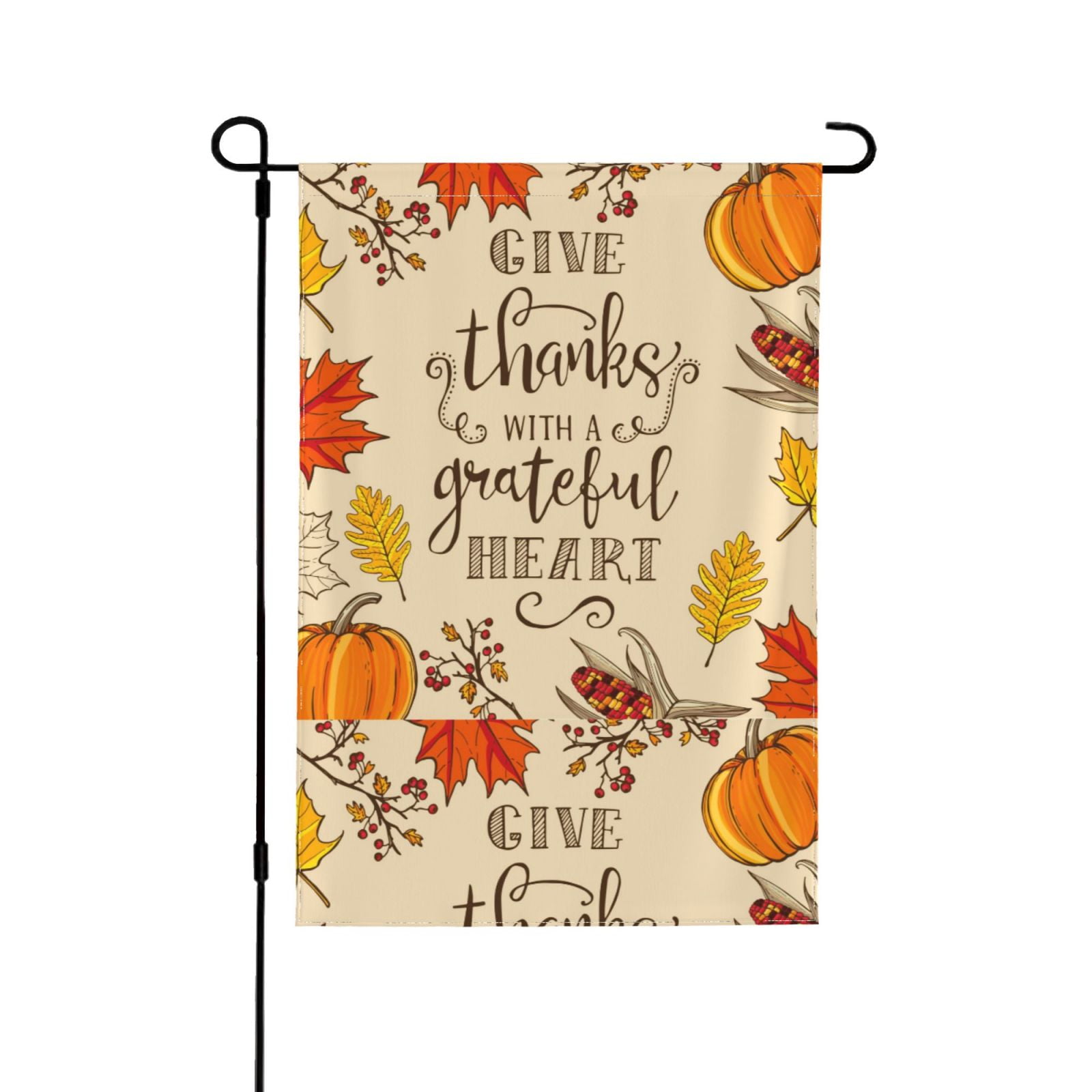 Wukai Thanksgiving With A Grateful Heart Garden Flags Double Sided ...