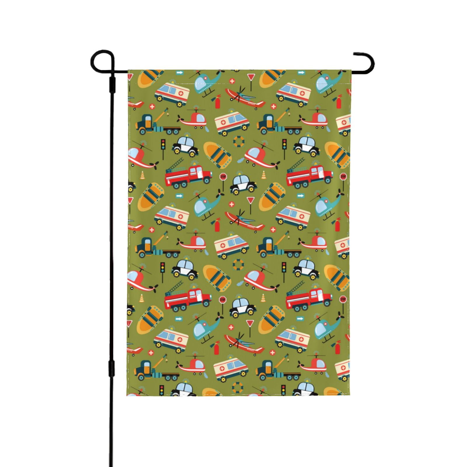 Wukai Transportation Prints Garden Flags Double Sided Welcome Garden ...