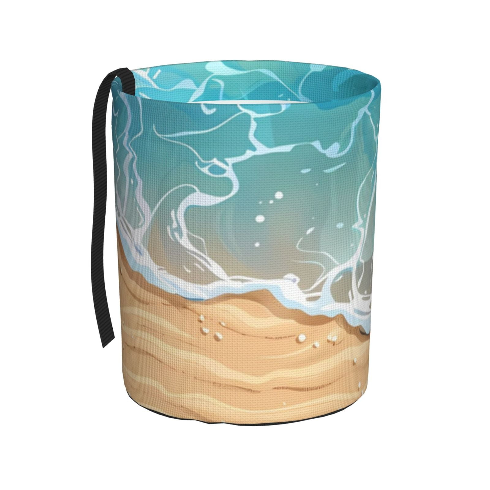Wukai Tropical Beach With Starfish Print Car Trash Can - Easy to Clean ...