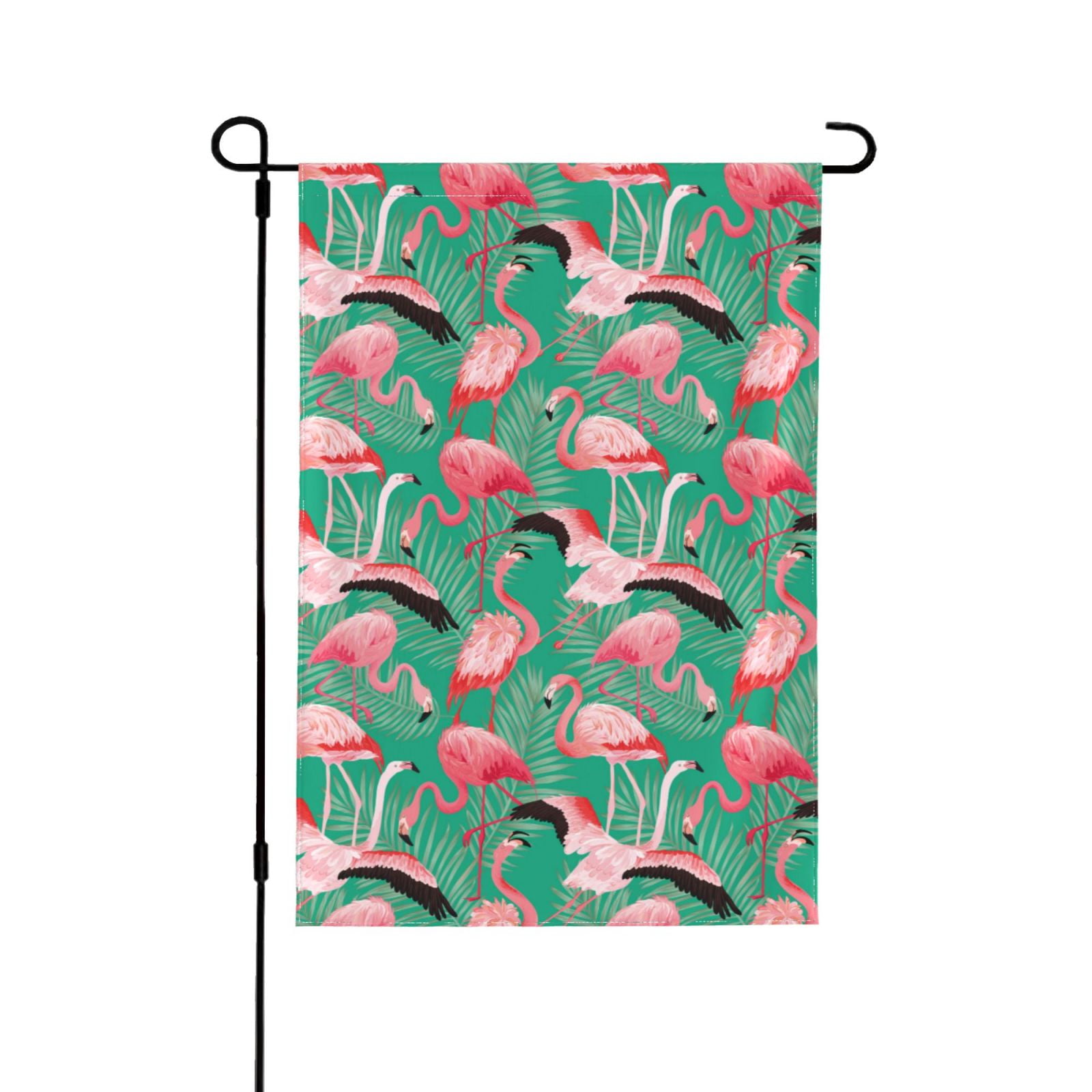 Wukai Tropical Flamingo Garden Flags Double Sided Welcome Garden Yard ...