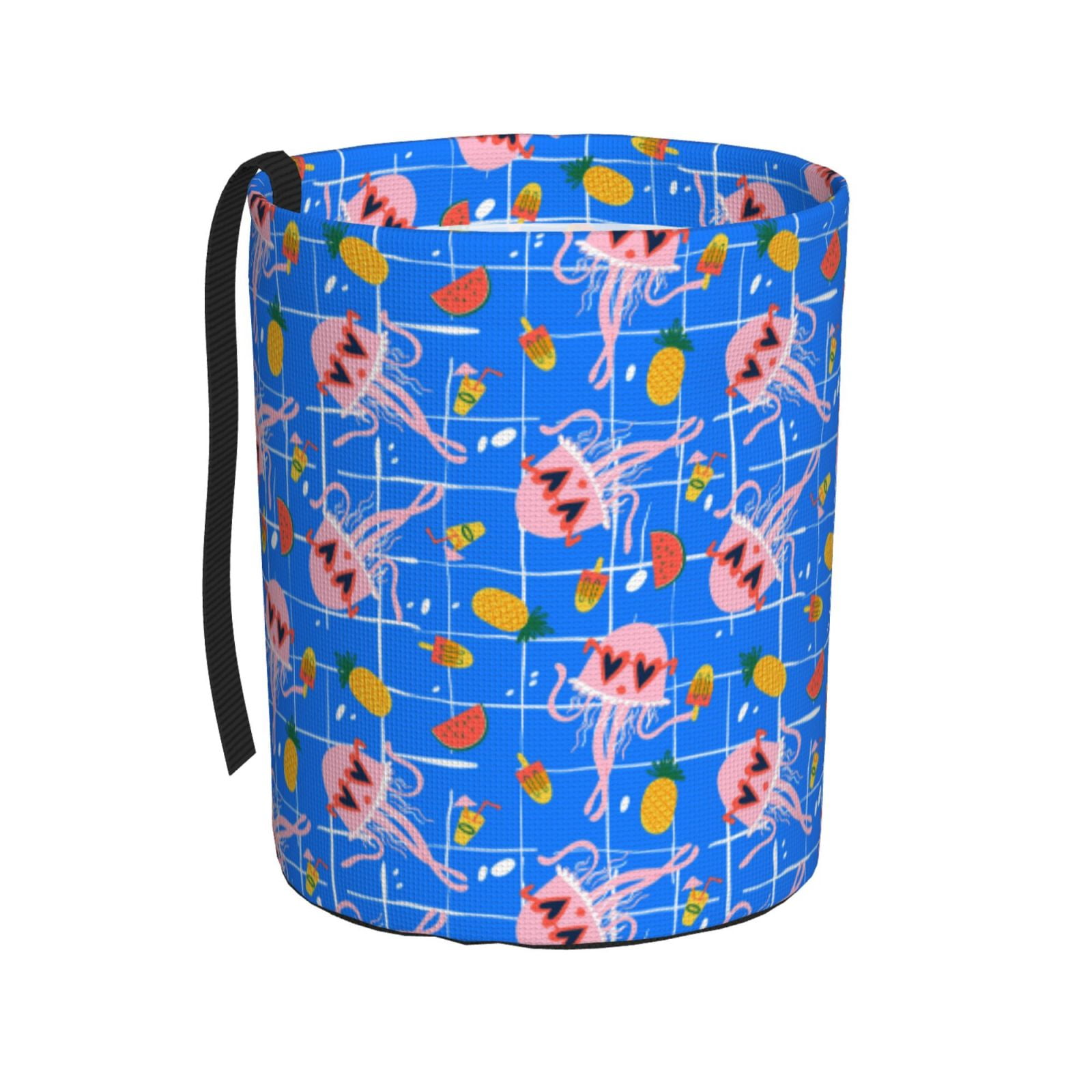 Wukai Tropical Jellyfishes Print Car Trash Can - Easy to Clean Hanging ...
