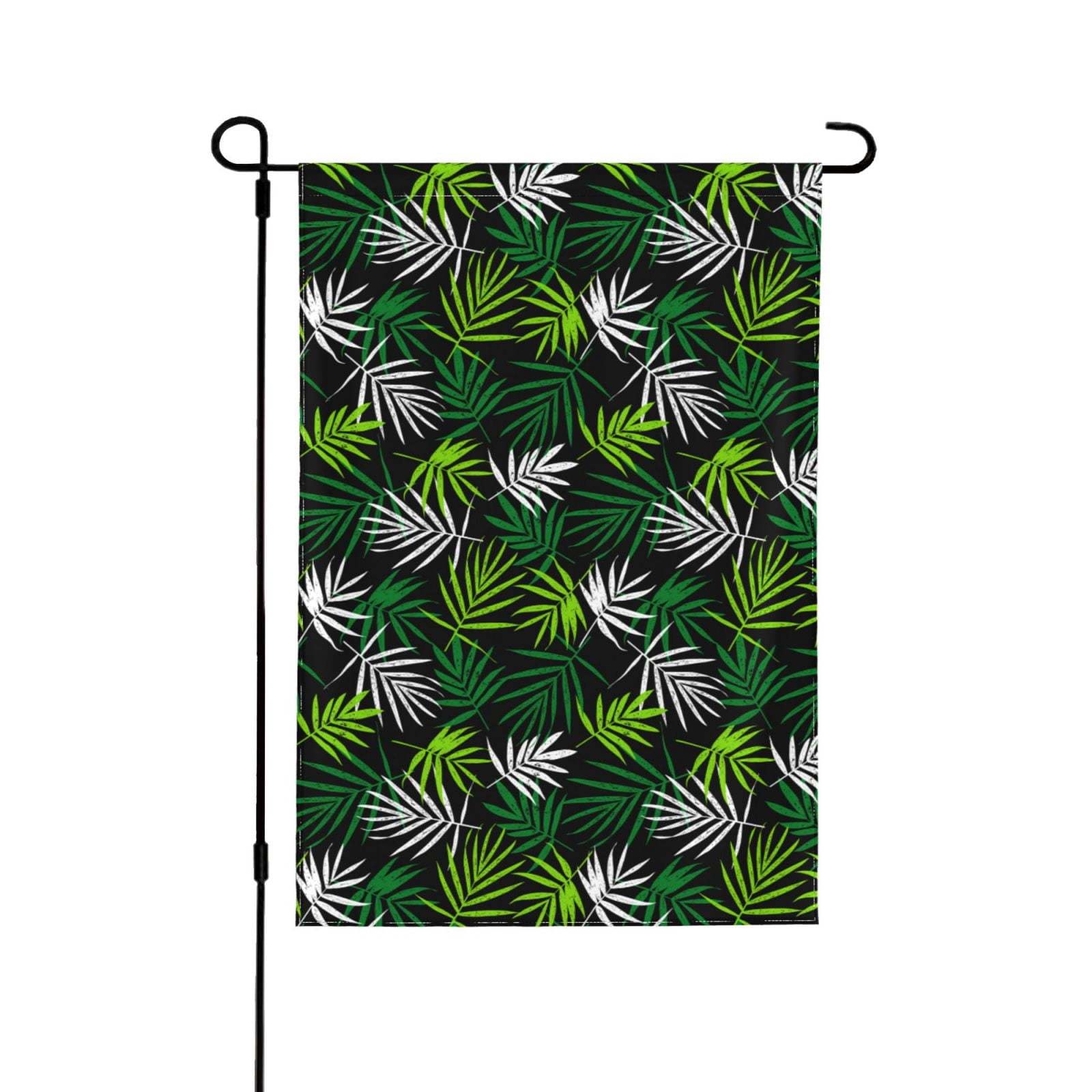 Wukai Tropical Leaves1 Garden Flags Double Sided Welcome Garden Yard House Flags Outside Outdoor ...
