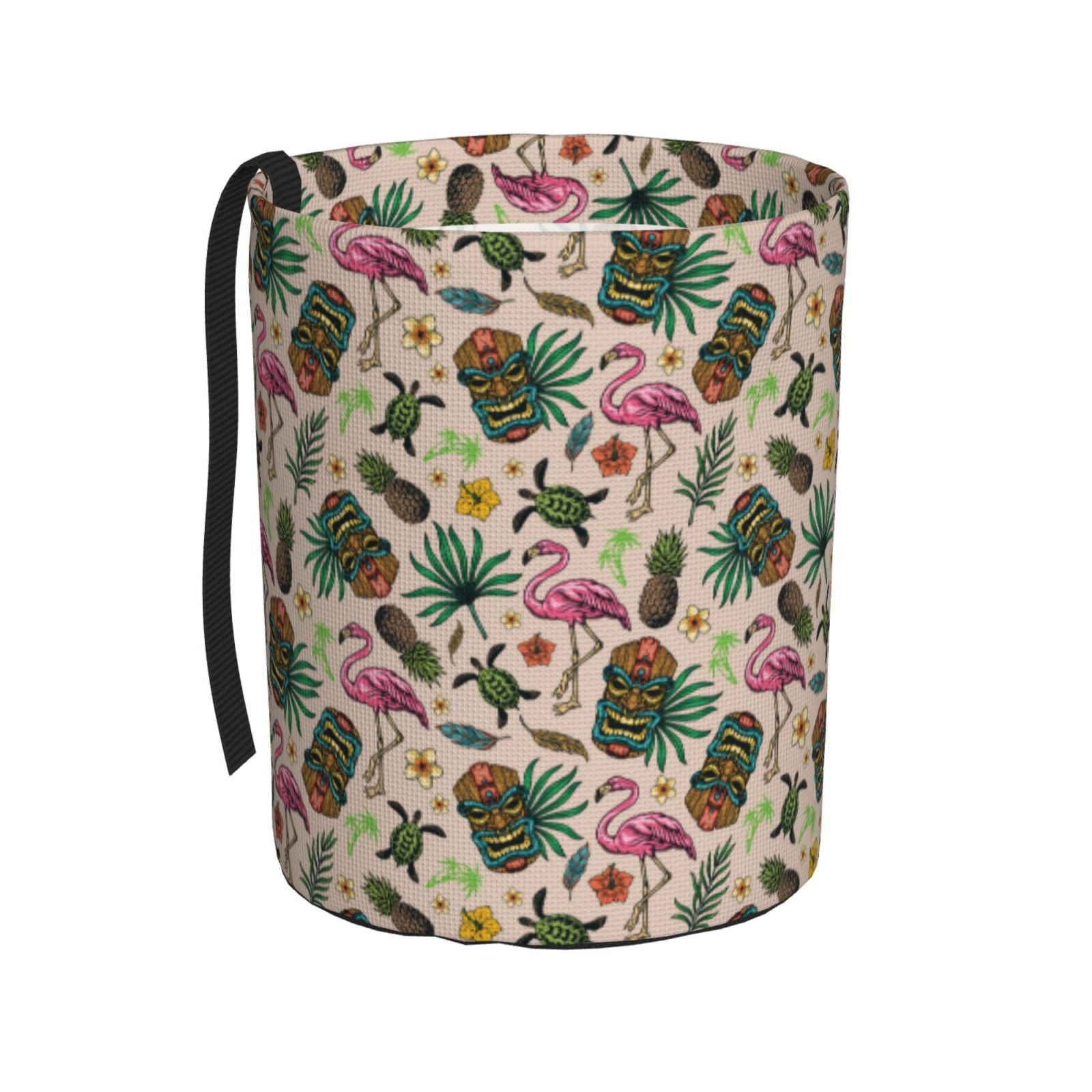 Wukai Tropical Mask Flamingo Print Car Trash Can - Easy to Clean ...