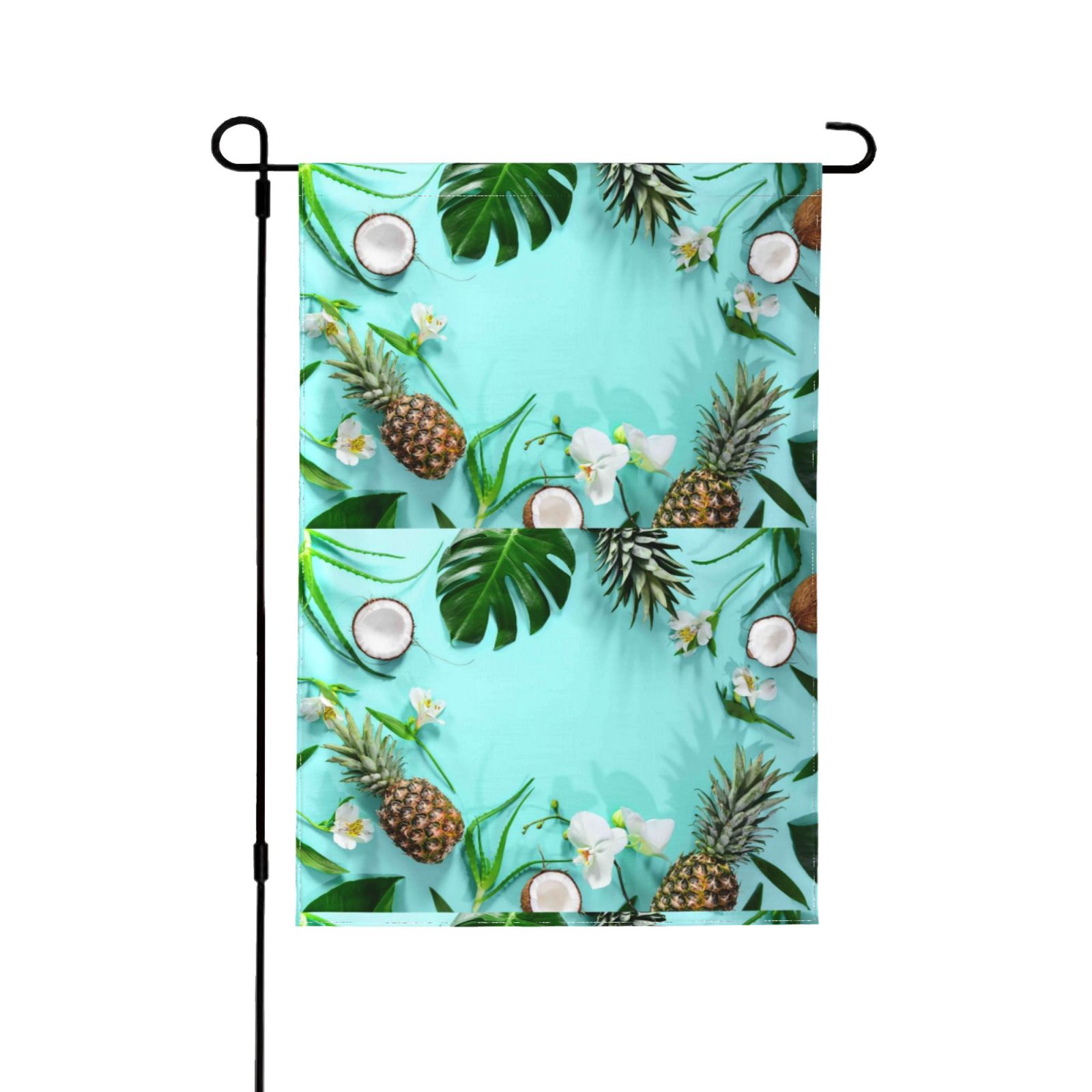 Wukai Tropical Pineapple Garden Flags Double Sided Welcome Garden Yard ...