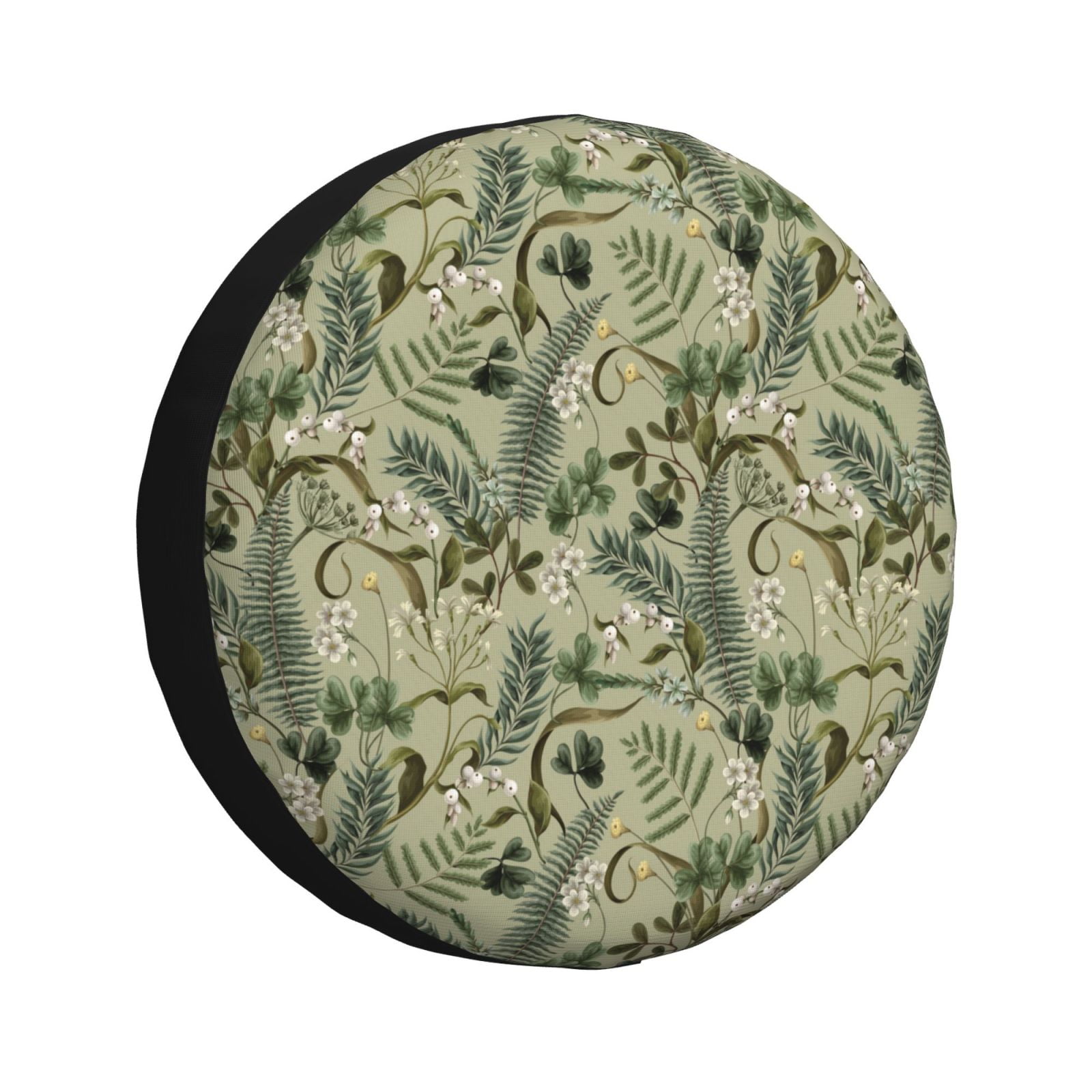 Wukai Tropical Plants Green Print Spare Tire Cover for RV Trailer ...