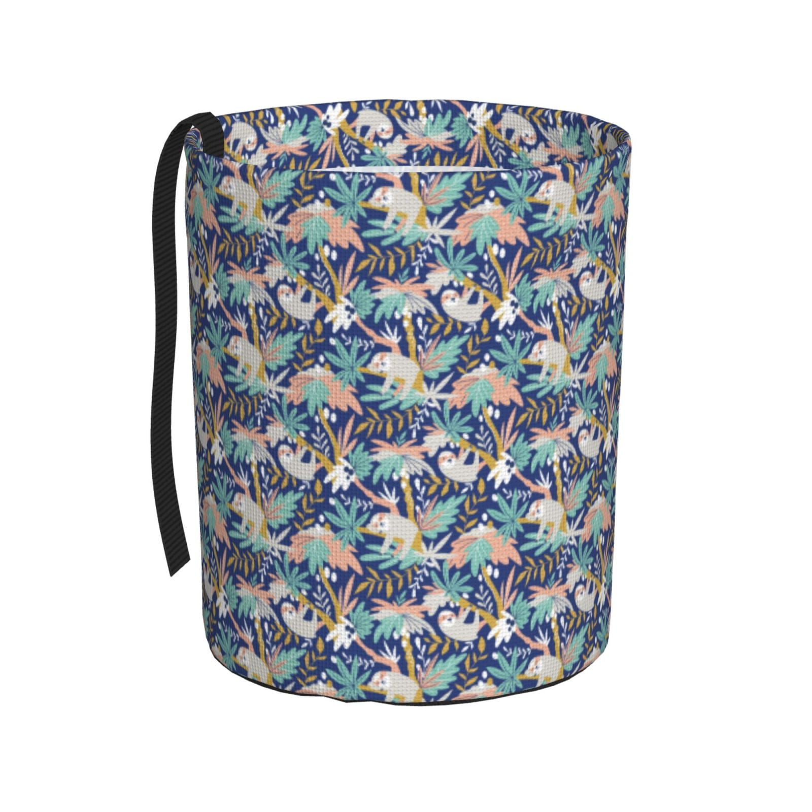 Wukai Tropical Sloth Print Car Trash Can - Easy to Clean Hanging ...