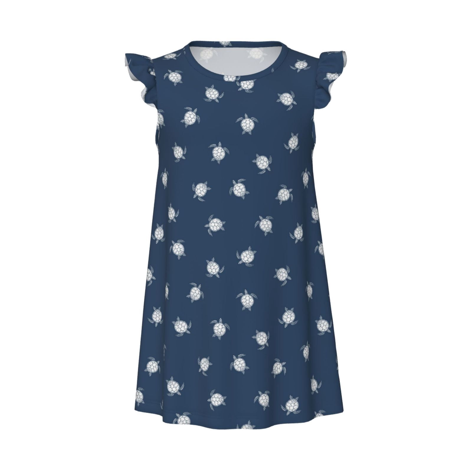Wukai Turtle Print Girls Nightgowns Pajamas Dress,Soft & Cute Pajamas ...