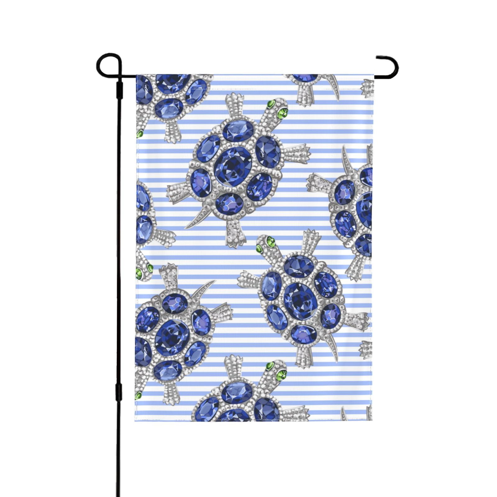 Wukai Turtle with Blue Stones Garden Flags Double Sided Welcome Garden ...